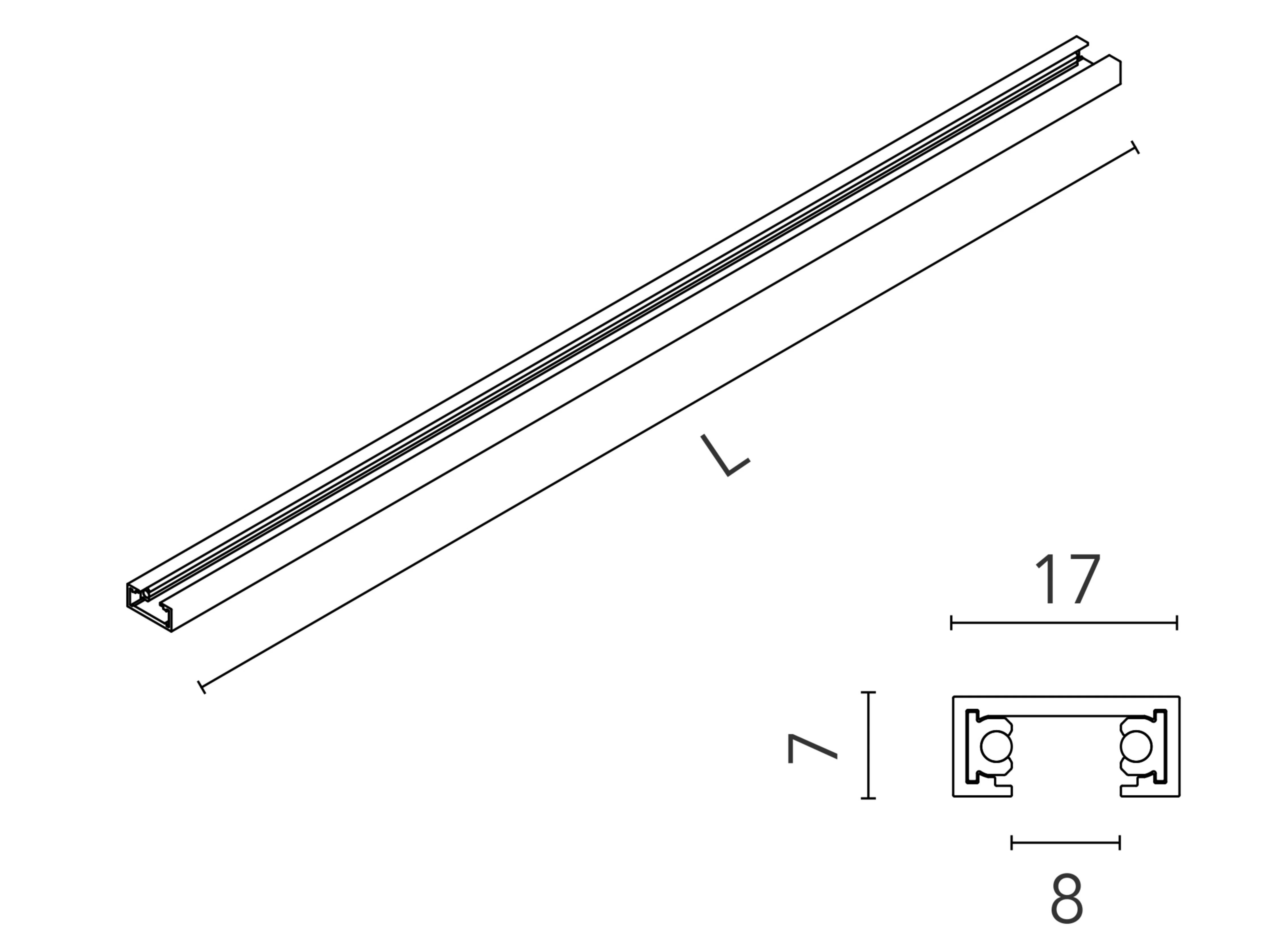 FLOS - ZERO TRACK 2x1 M WHITE Illuminazione a binario By In Stock