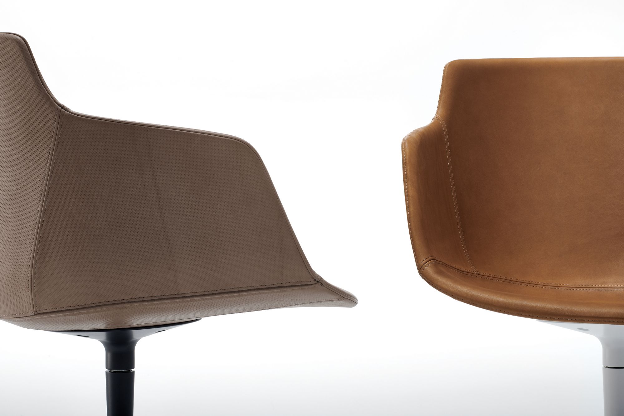FLOW LEATHER | Chair with armrests Flow Collection By MDF Italia design ...