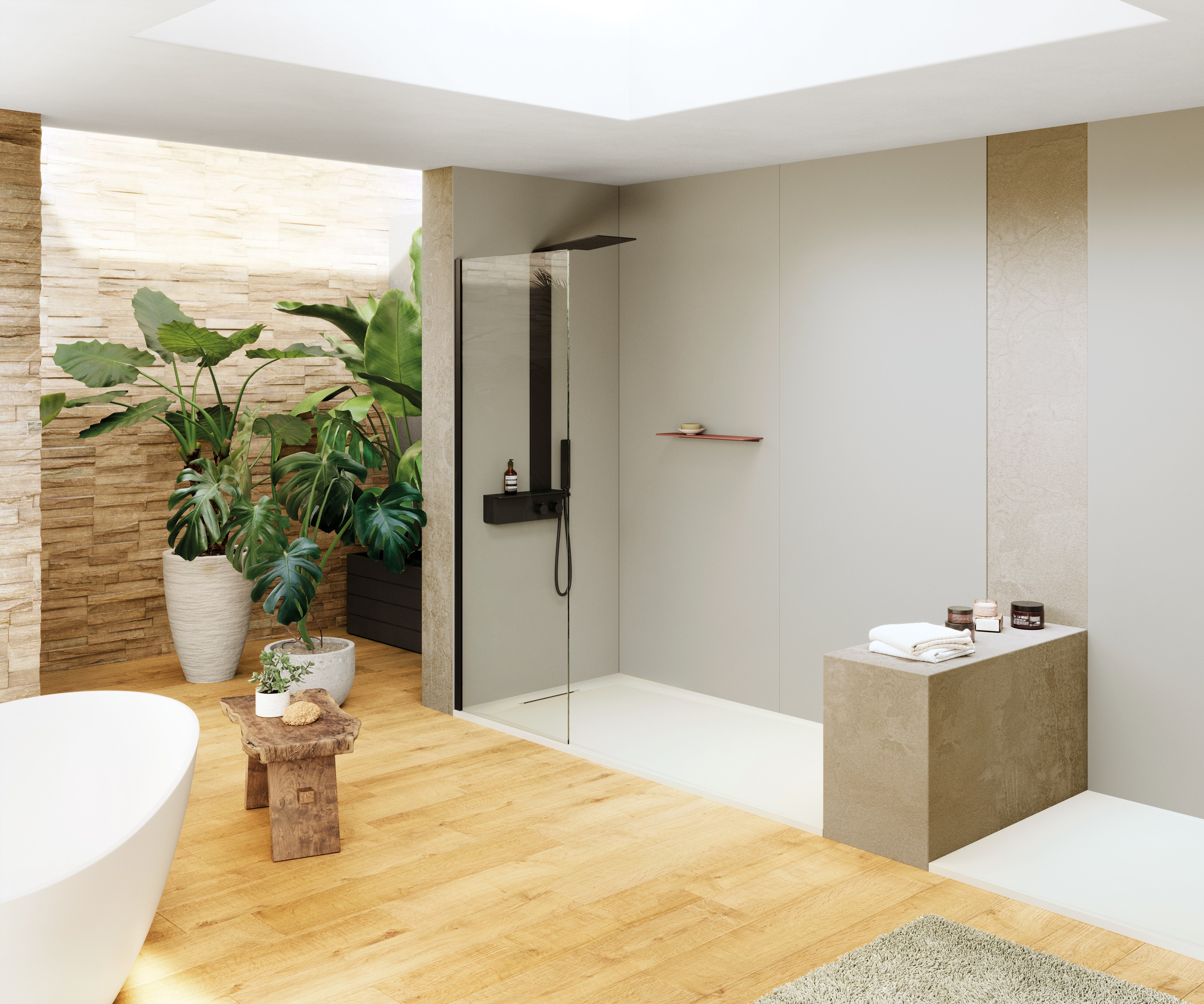 Rectangular Akron© shower tray FLOW ZERO Zero Collection By Acquabella