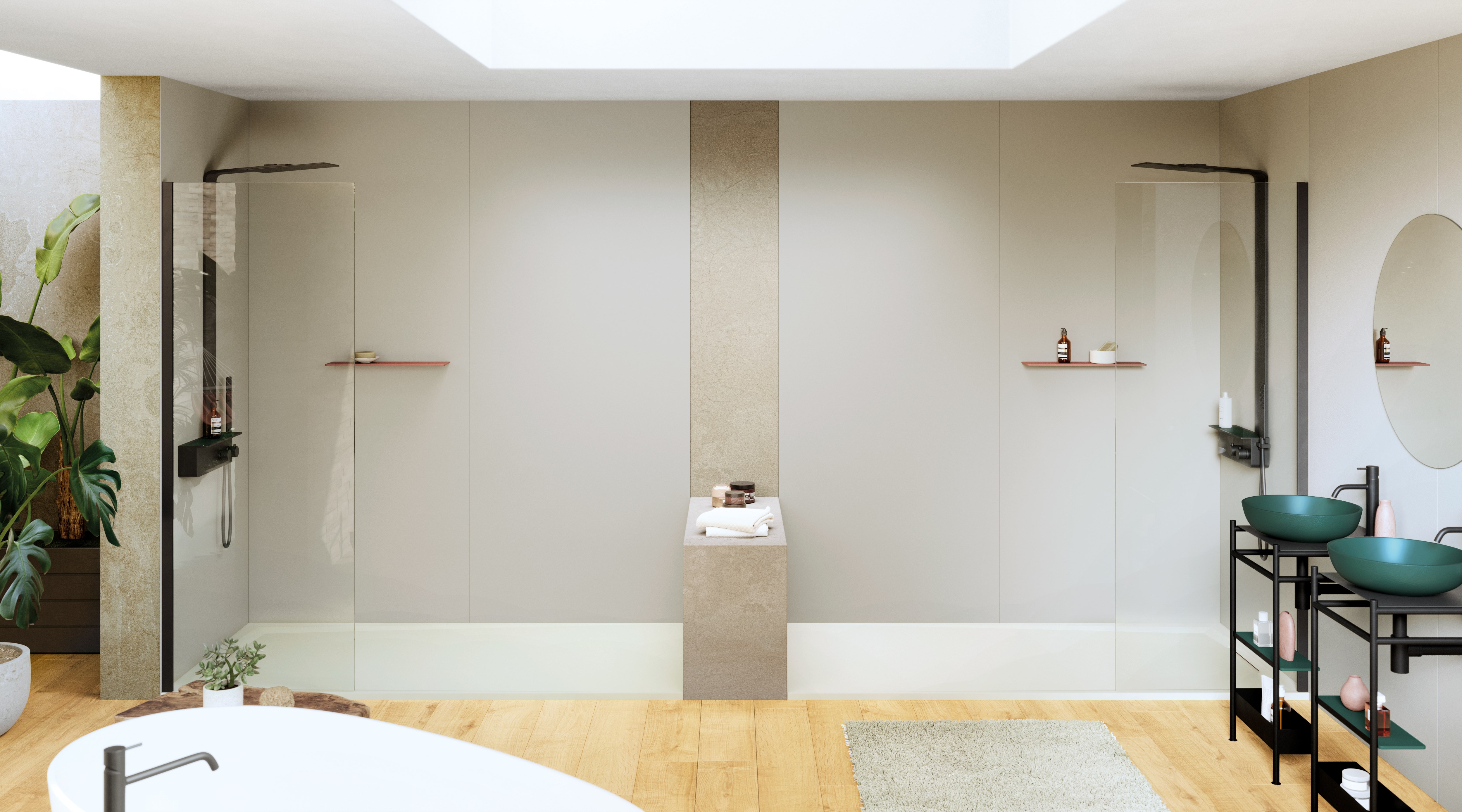 Rectangular Akron© shower tray FLOW ZERO Zero Collection By Acquabella