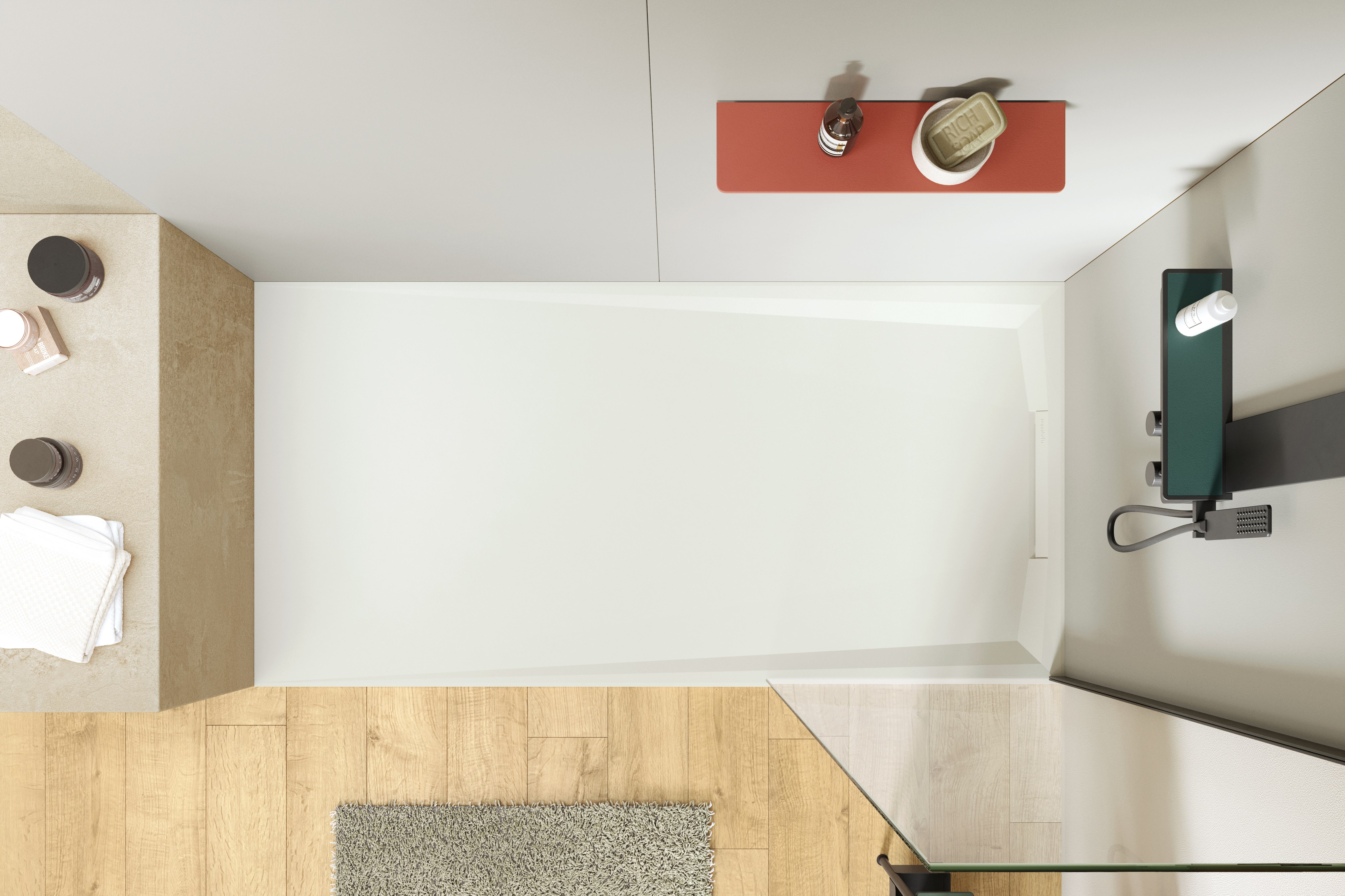 Rectangular Akron© shower tray FLOW ZERO Zero Collection By Acquabella