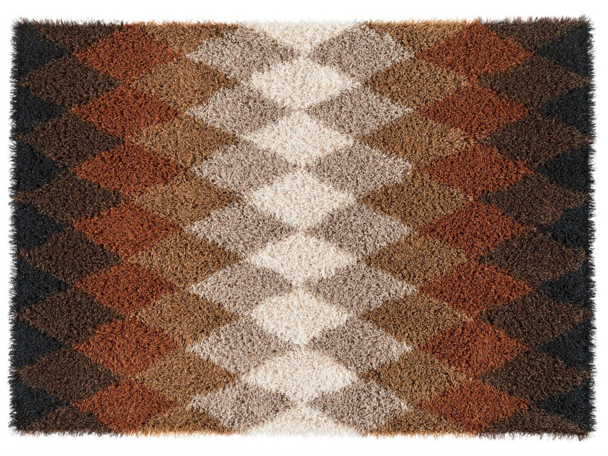 FOGG HARLEQUIN Rectangular linen rug with geometric shapes By Kasthall ...