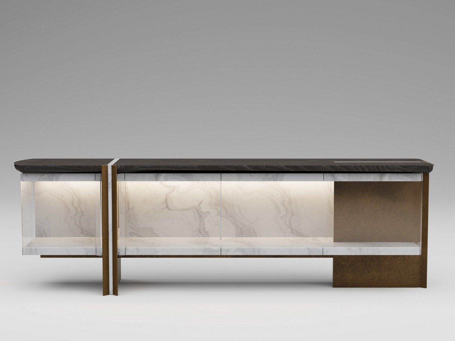 FOIL Sideboard with integrated lighting By ENNE | design Maurizio Manzoni
