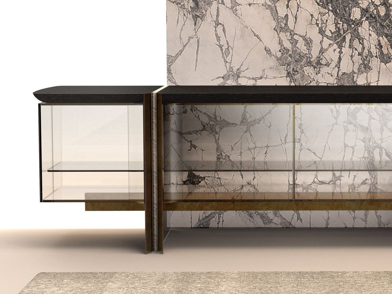 FOIL Sideboard with integrated lighting By ENNE | design Maurizio Manzoni