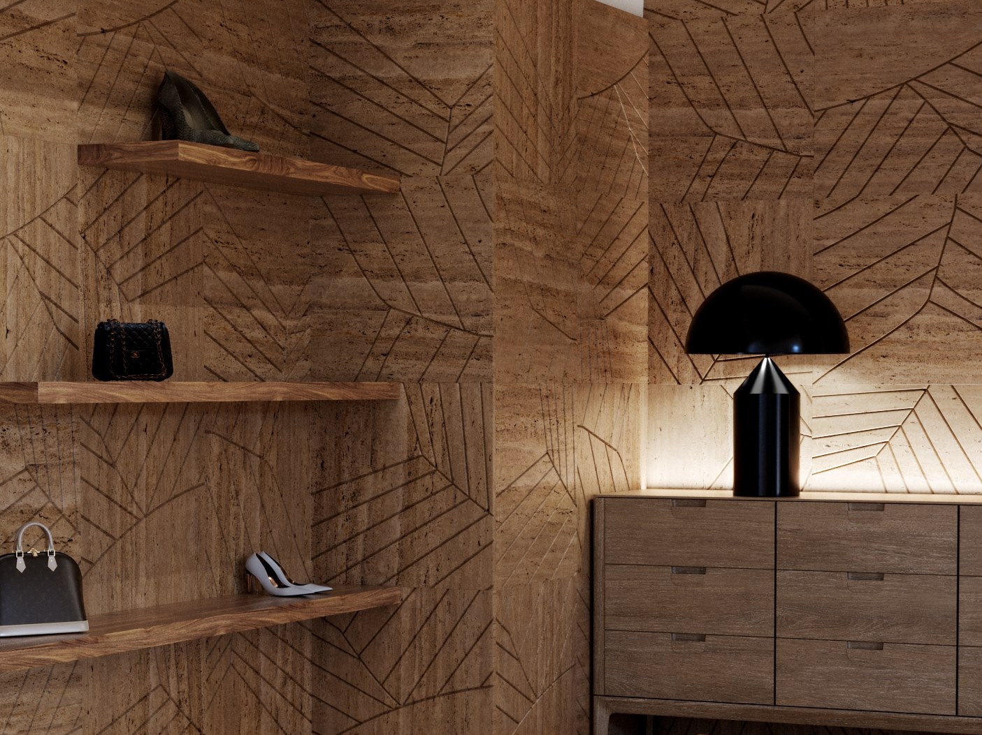Natural stone wall tiles FOLIUM By Kreoo design Sebastiano Zilio