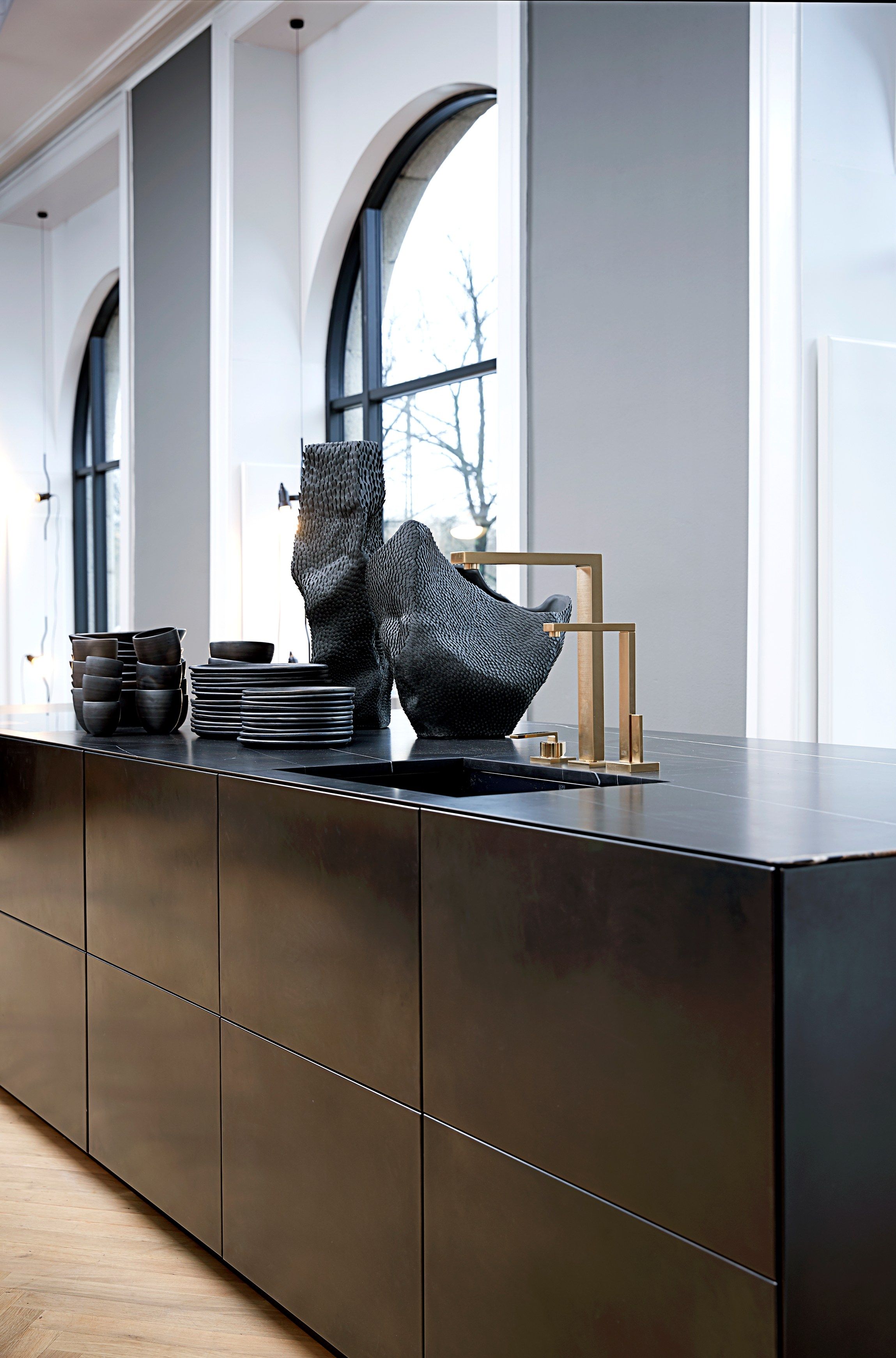 FORM 45 - BLACK OXIDISED STEEL Steel kitchen By Multiform