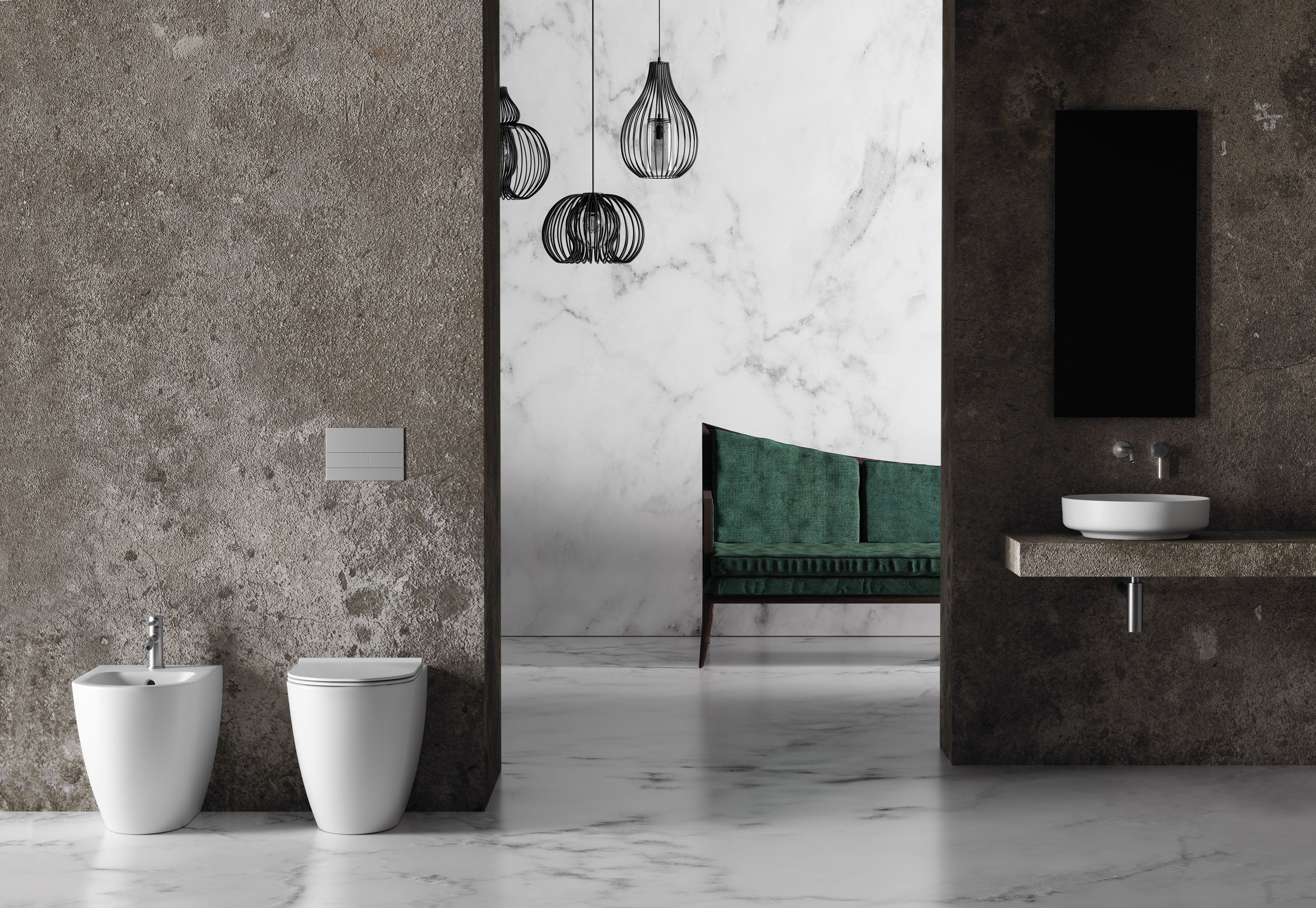 FORM SQUARE | Wc a pavimento Wc in ceramica a pavimento By Alice Ceramica