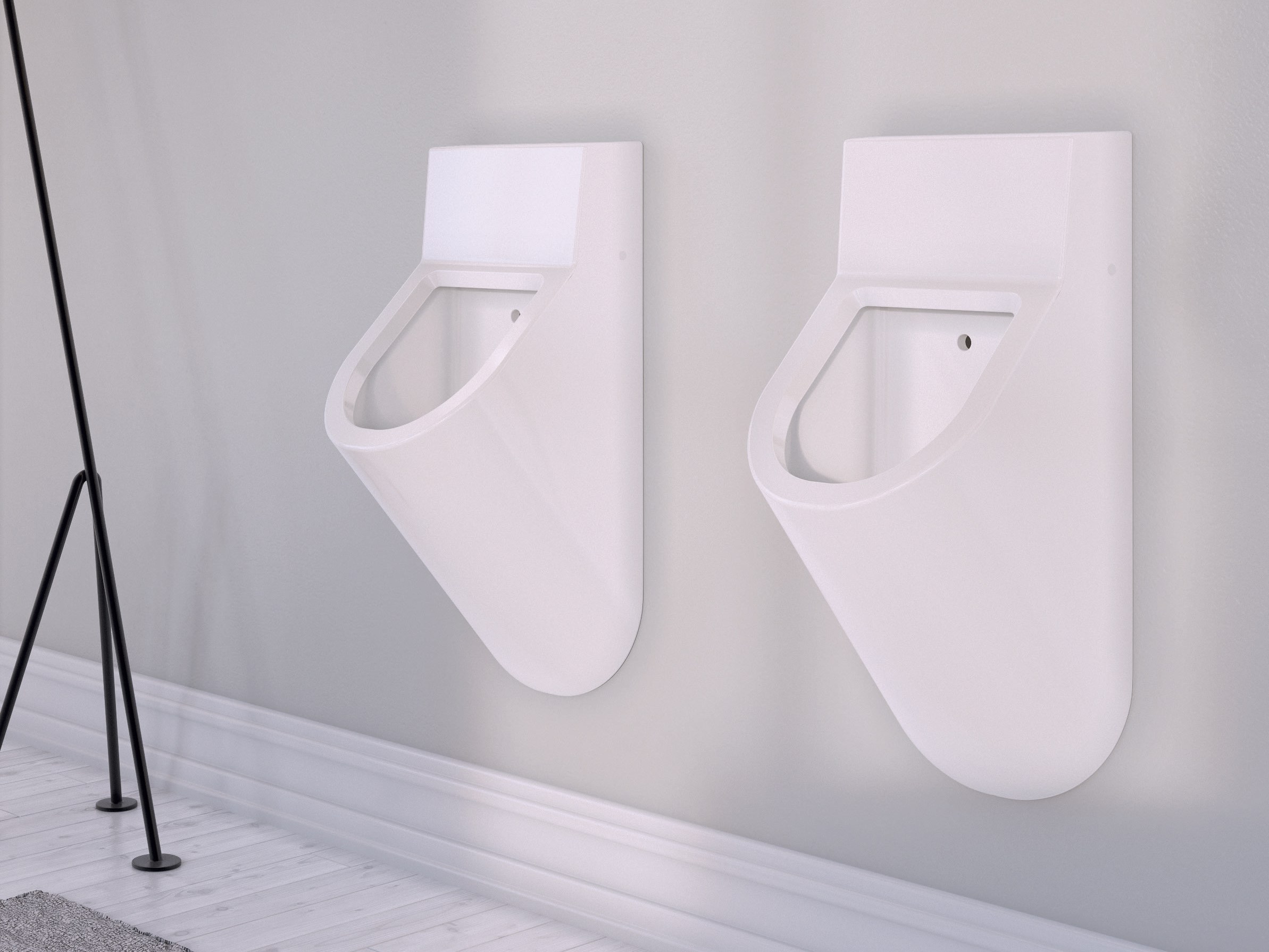 FORM Suspended ceramic Urinal By Alice Ceramica