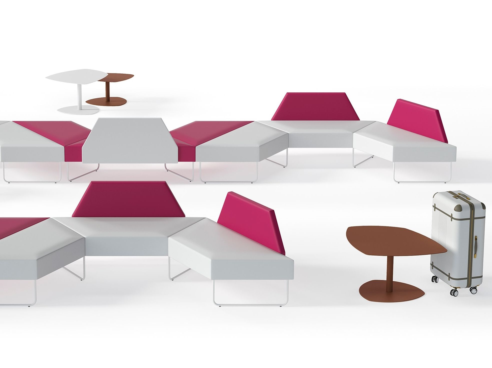 FORMAT Modular bench seating with back By SITLOSOPHY®