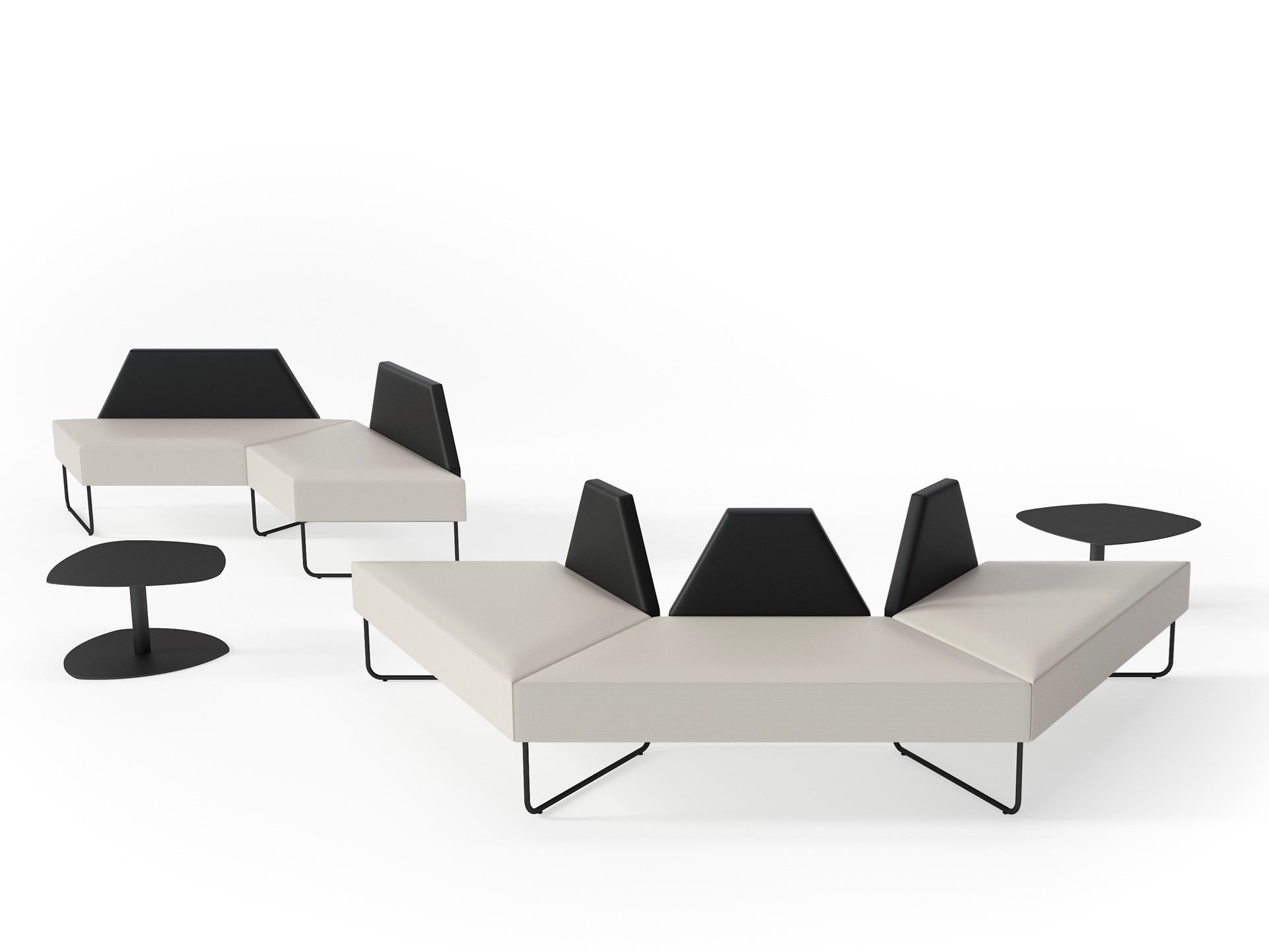 FORMAT Modular bench seating with back By SITLOSOPHY®