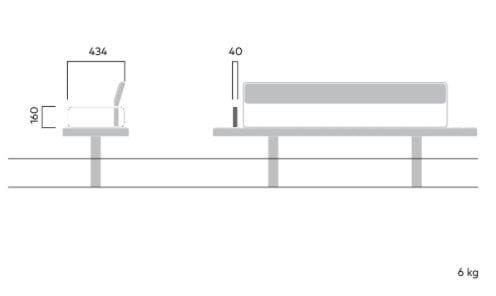 FORUM BENCH | Bench Contemporary style backless steel and wood bench ...