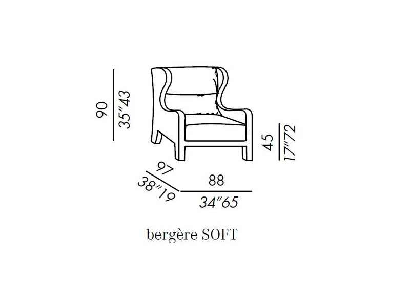 FORREST SOFT | Bergere armchair By Meridiani