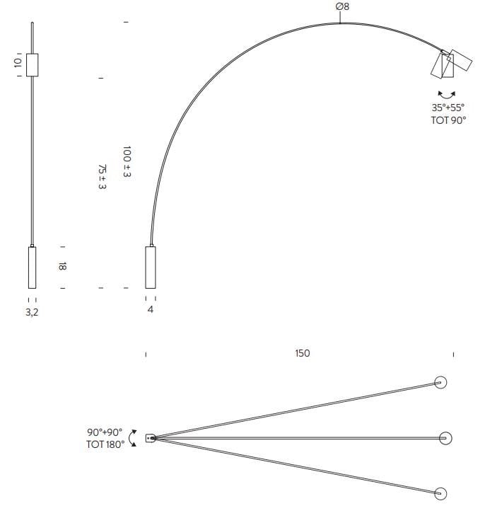 FOX WALL Lampada da parete By NEMO | design Bernhard Osann