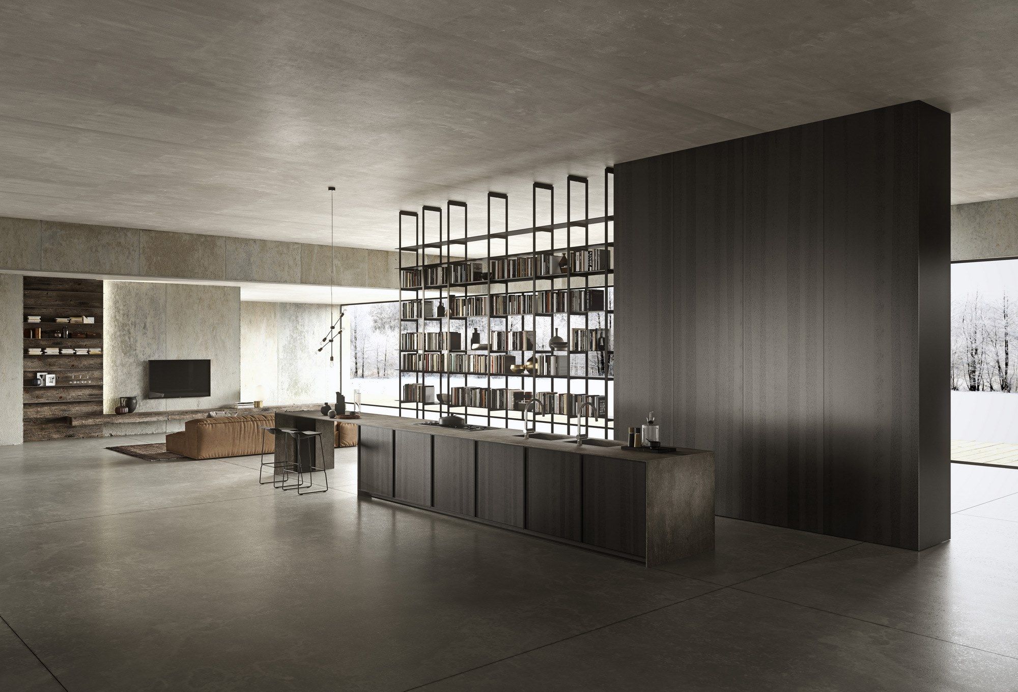 FRAME BLADE | Küche mit Kücheninsel Kollektion Frame By MODULNOVA