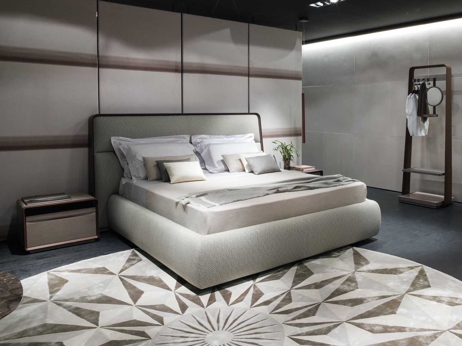 FRAME Rectangular maple bedside table with drawers By Giorgetti ...