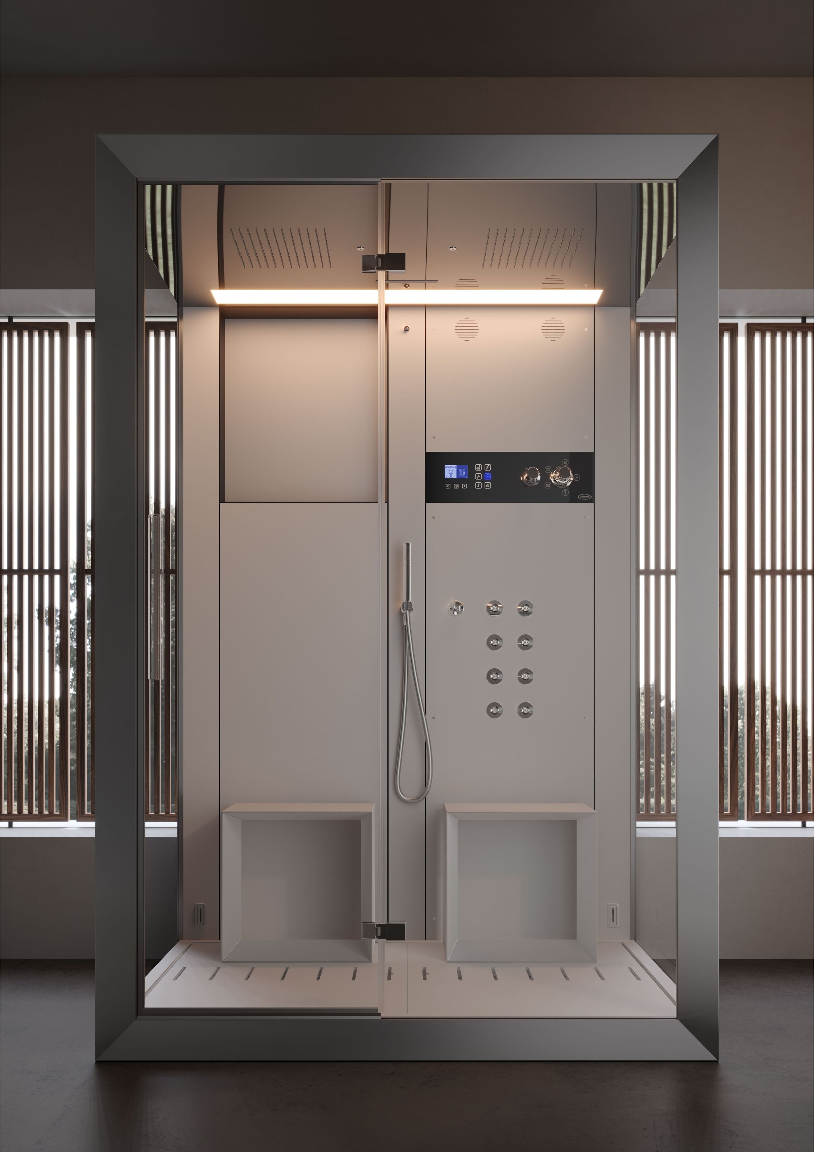 FRAME IN2 Box doccia multifunzione con idromassaggio By Jacuzzi ...