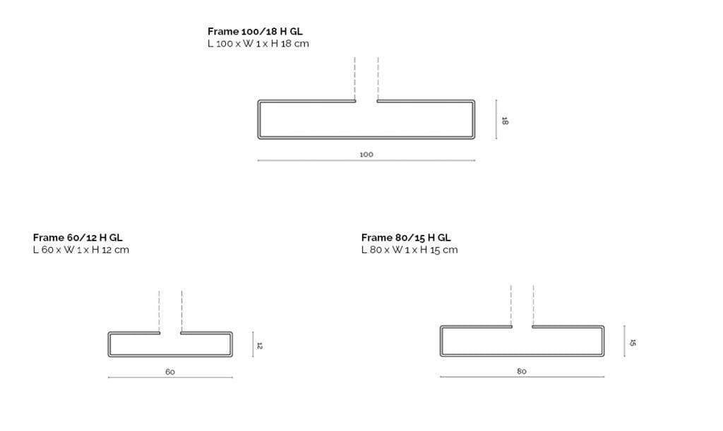 LED aluminium pendant lamp FRAME By Inarchi
