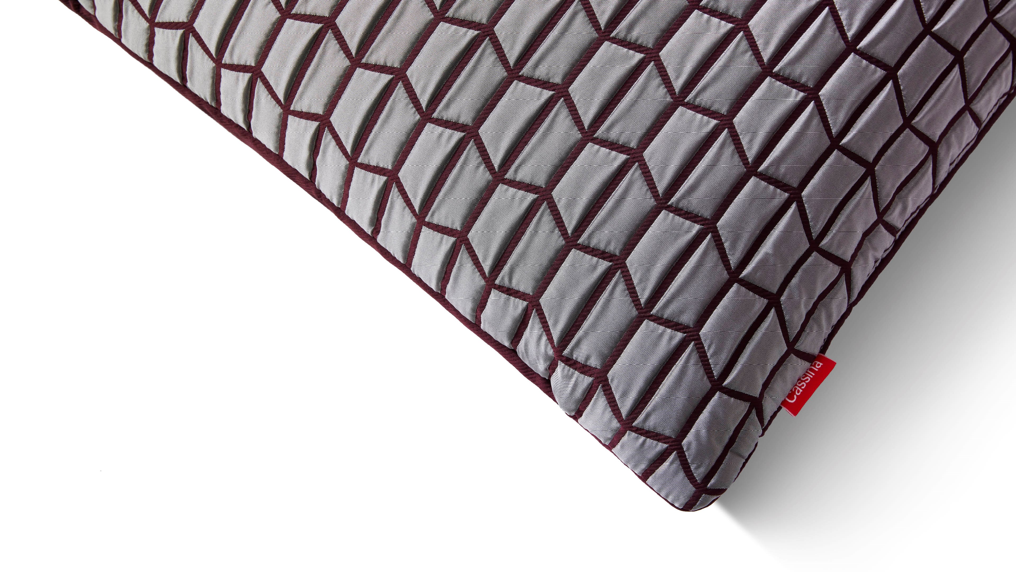 FRAME - MIRROR Square geometric fabric cushion By Cassina
