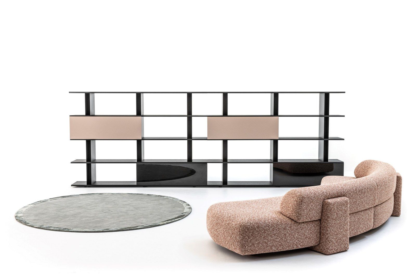 FRAME-SHIFT Open sectional wood veneer bookcase By Moroso | design ...