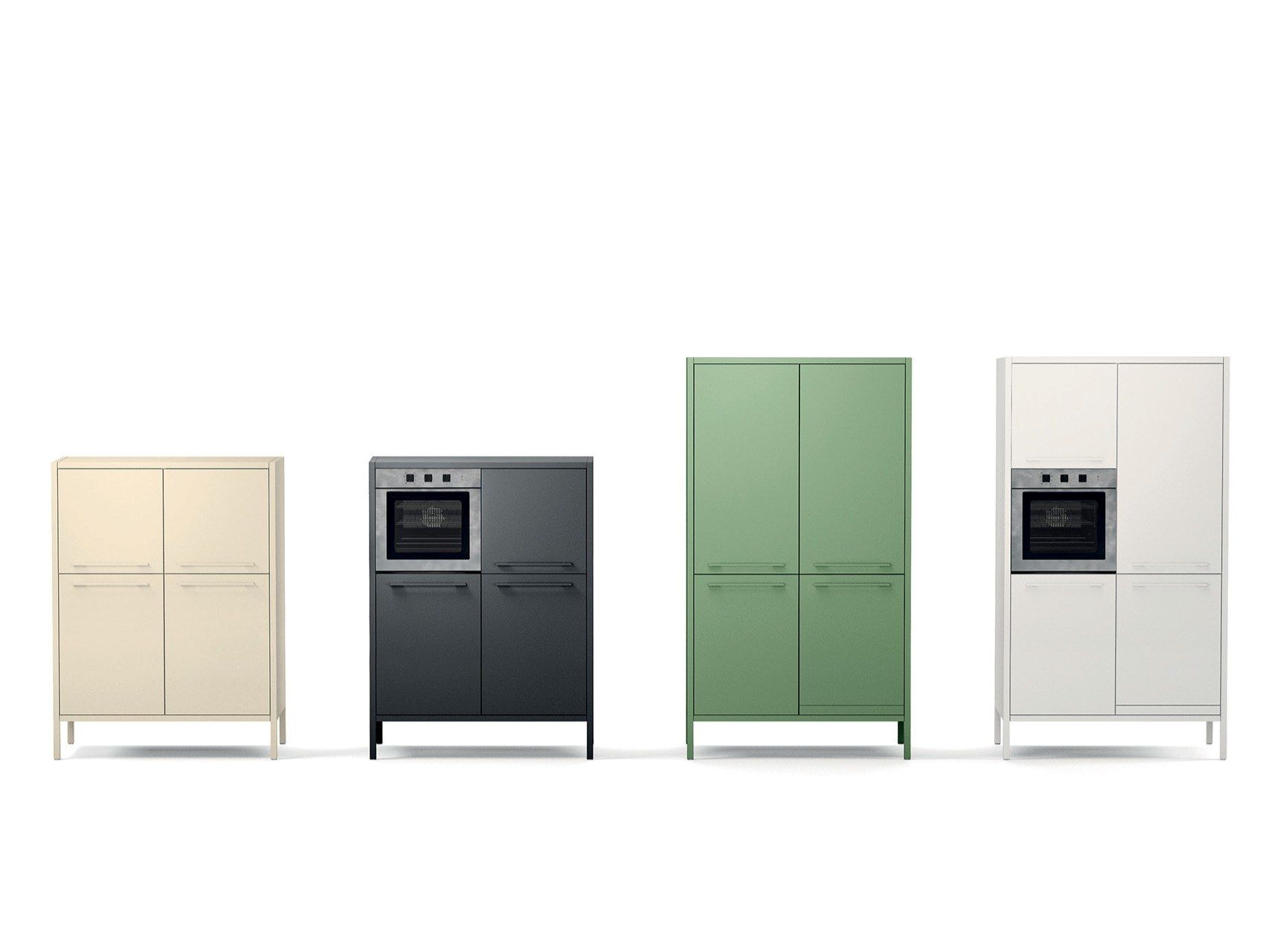FRAME TALL UNITS Metal kitchen unit with handles By Fantin | design ...