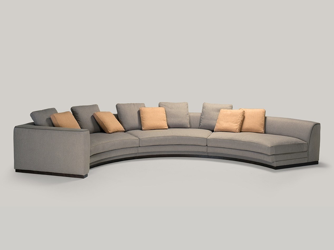 FRANKLIN Curved fabric sofa By Borzalino | design Carlo Bimbi