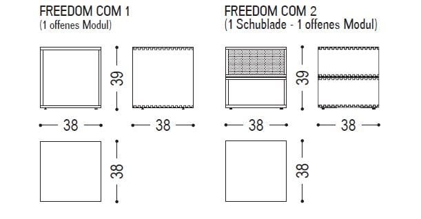 FREEDOM | Bedside table Freedom Collection By Riva 1920