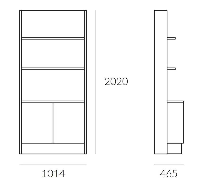 FREEPORT Freestanding wood veneer office shelving By Ofifran | design ...
