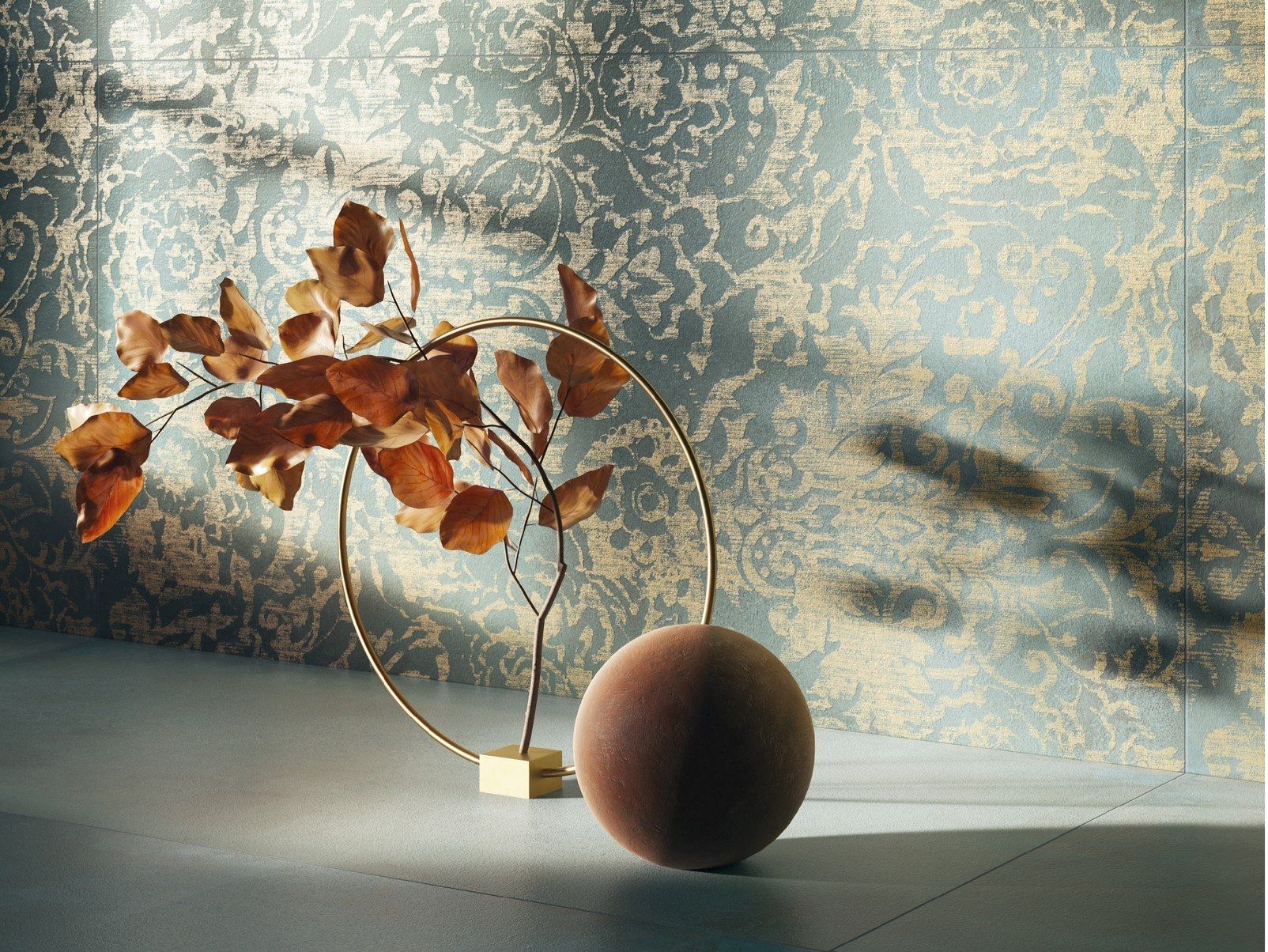 Full-body porcelain stoneware wall/floor tiles with concrete effect ...