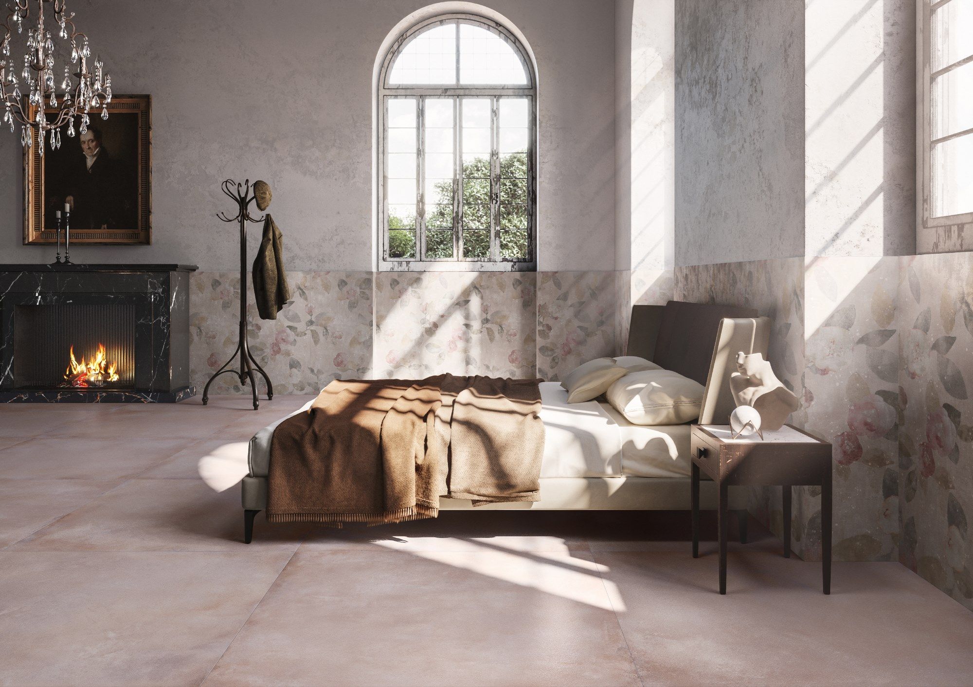 Full-body porcelain stoneware wall/floor tiles with concrete effect ...