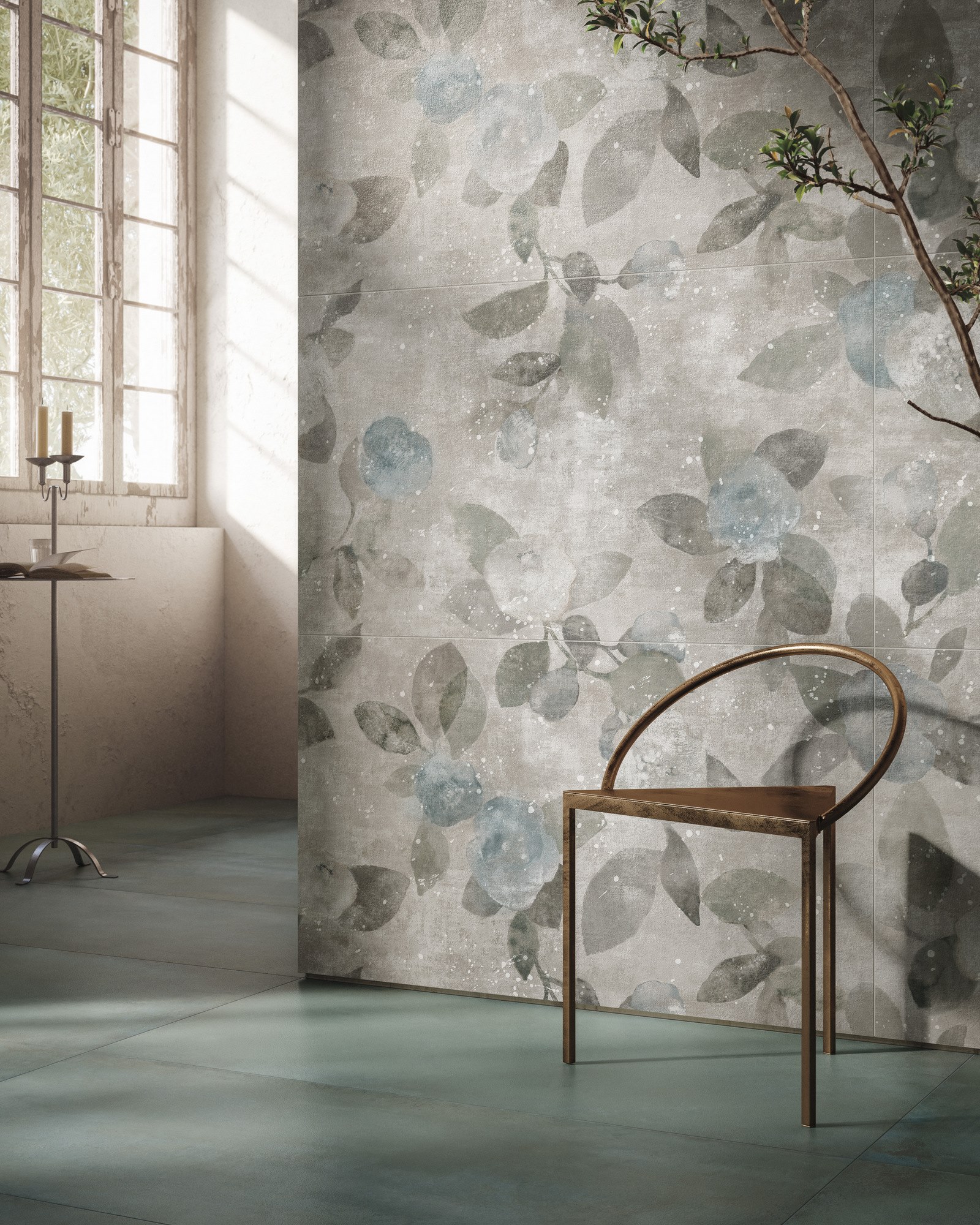 Full-body porcelain stoneware wall/floor tiles with concrete effect ...