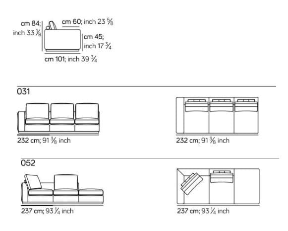 FRIPP Corner fabric sofa By AMURA