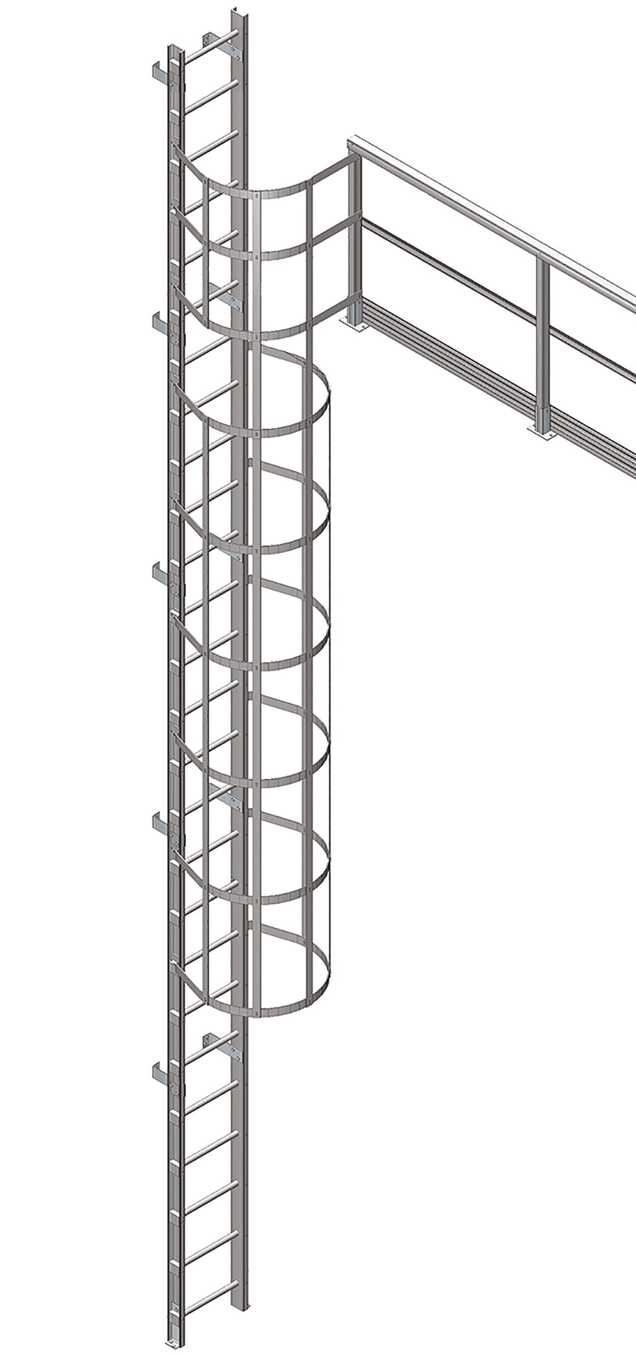 Fiberglass safety stair FRP-ACS FIXED LADDER By M.M.