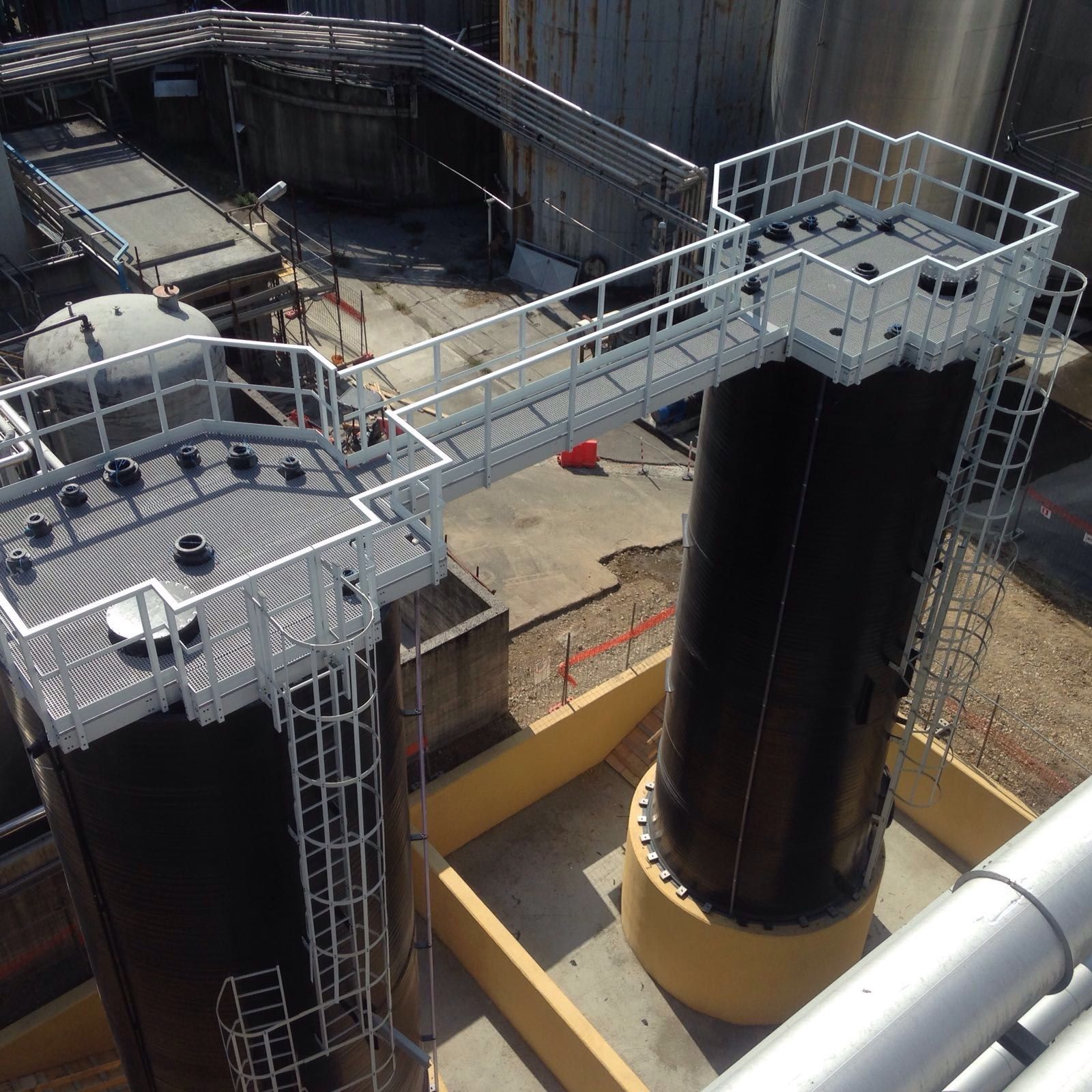 Fiberglass suspended walkway FRP WALKWAYS By M.M.