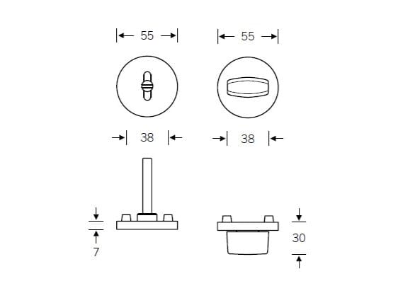 FSB 12 1267 | Door handle Powder coated aluminium door handle on rose ...