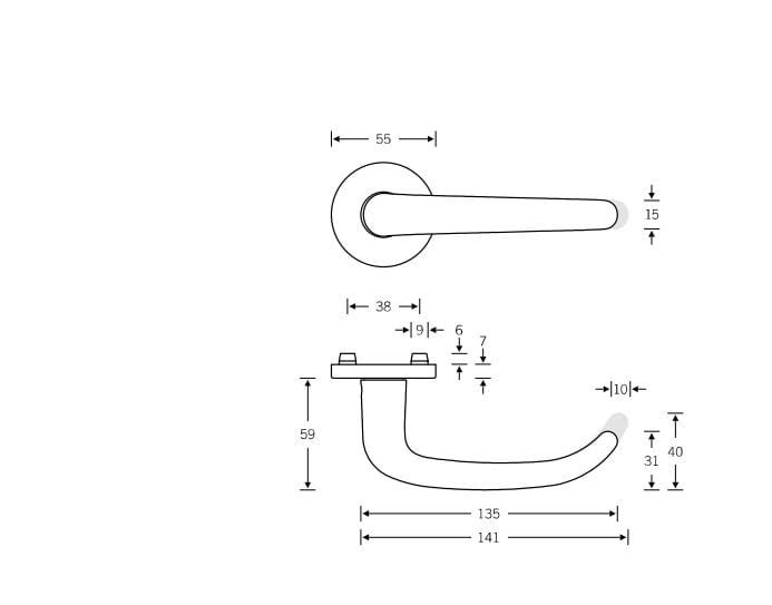 FSB 1023 Door handle By FSB