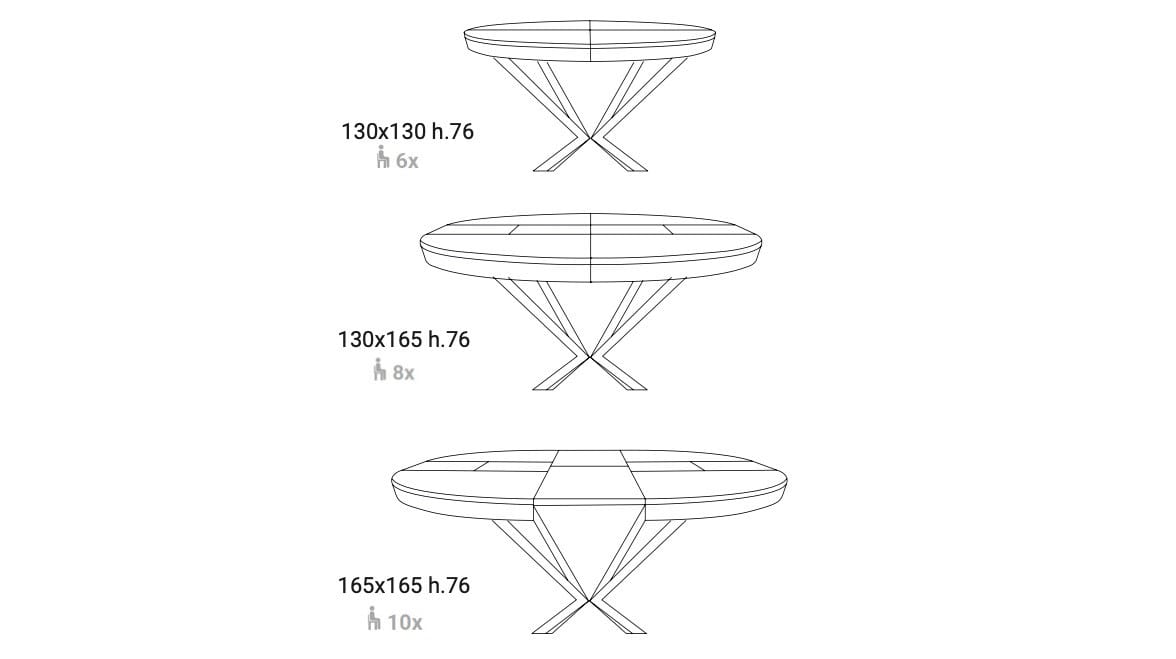 FULL MOON table By EASYLINE design Marco Pozzoli, Studio Ozeta