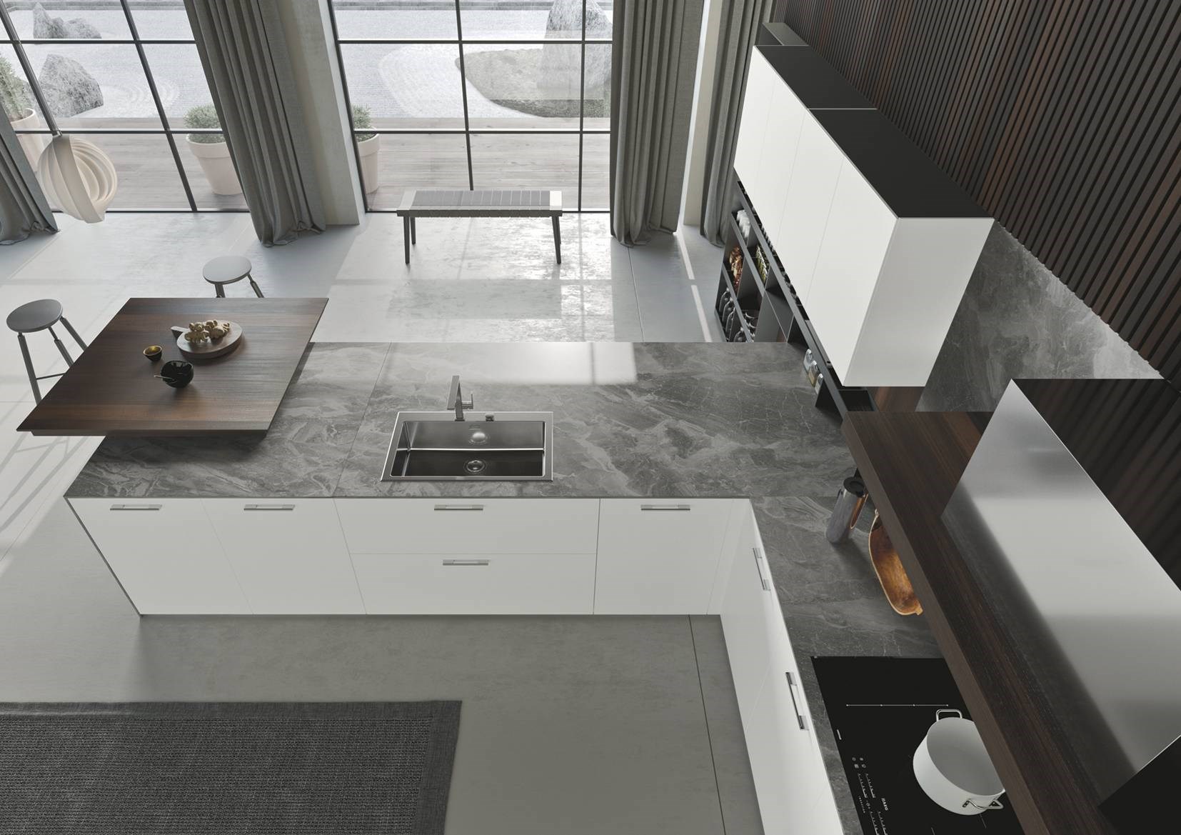 FURNISHING - I NATURALI Ceramic kitchen worktop By Laminam