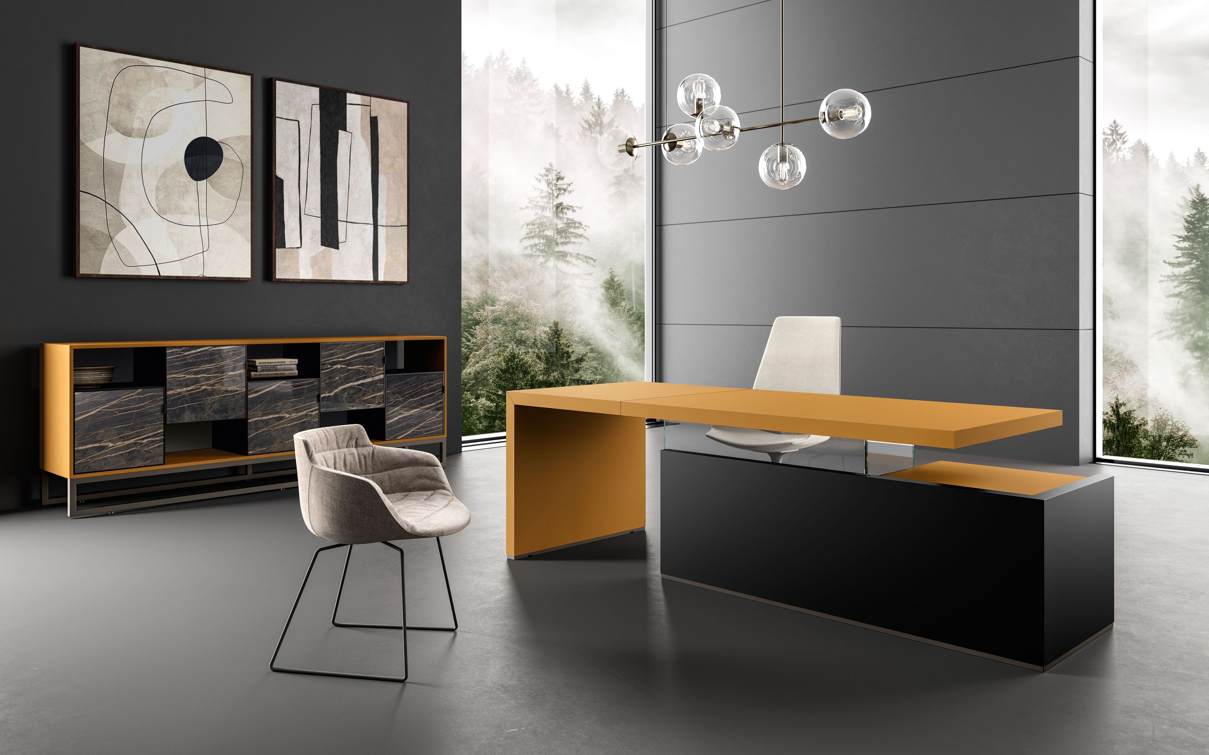 FUSION office desk By About Office design Roberto Giacomucci