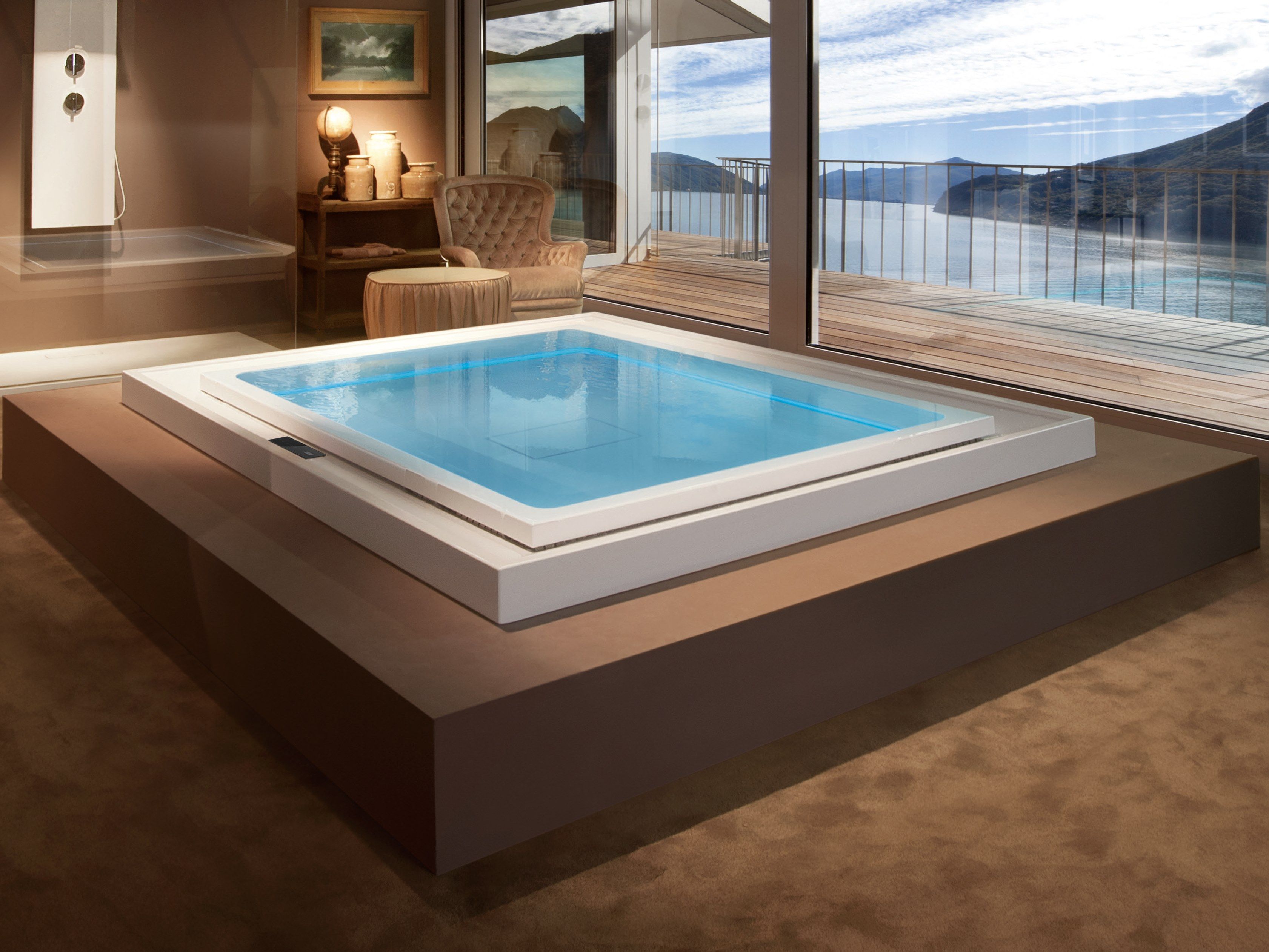 TREESSE GHOST Minipiscina a sfioro da incasso rettangolare By Gruppo ...