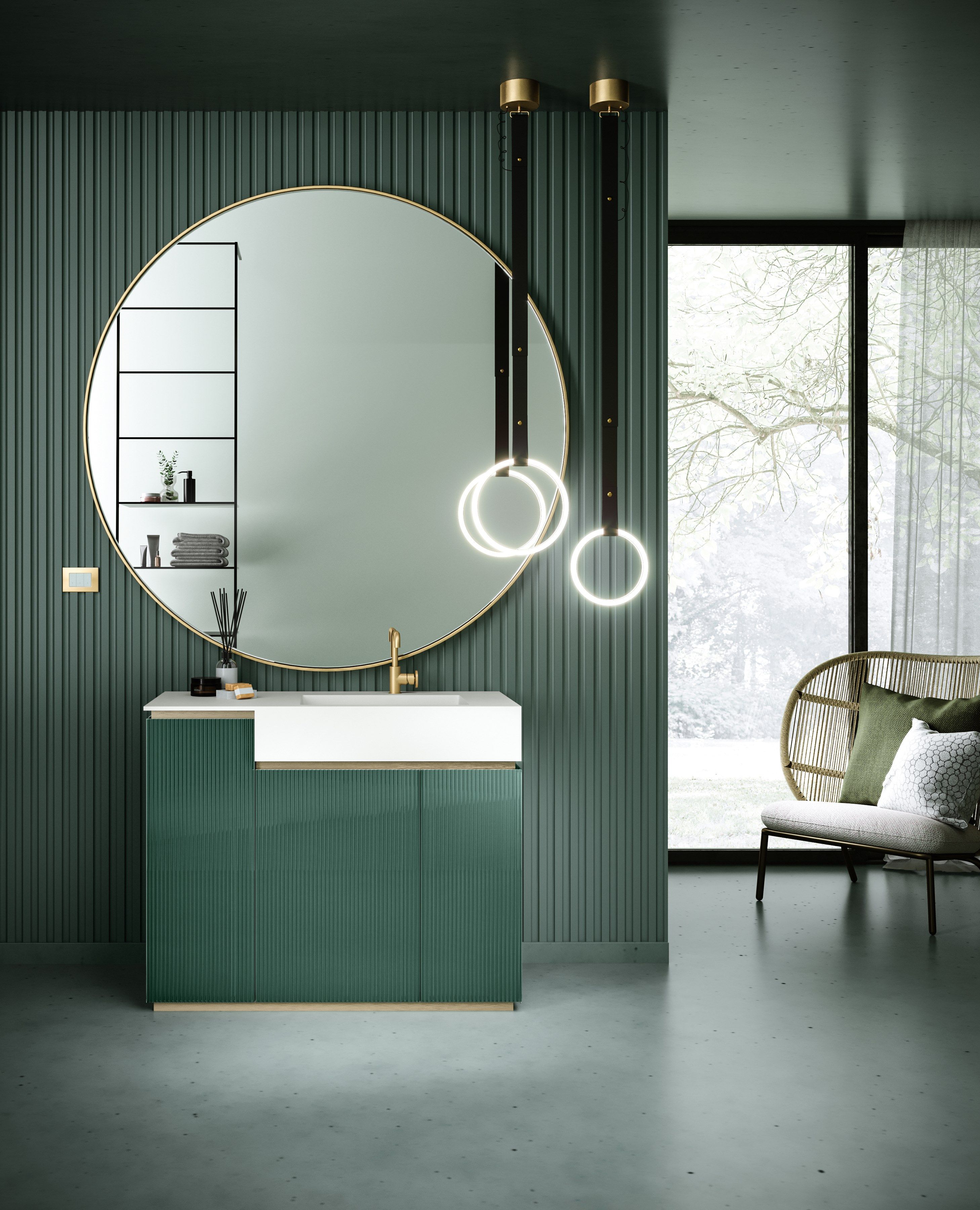 FUSION | Vanity unit with integrated washbasin By ARTELINEA design ...