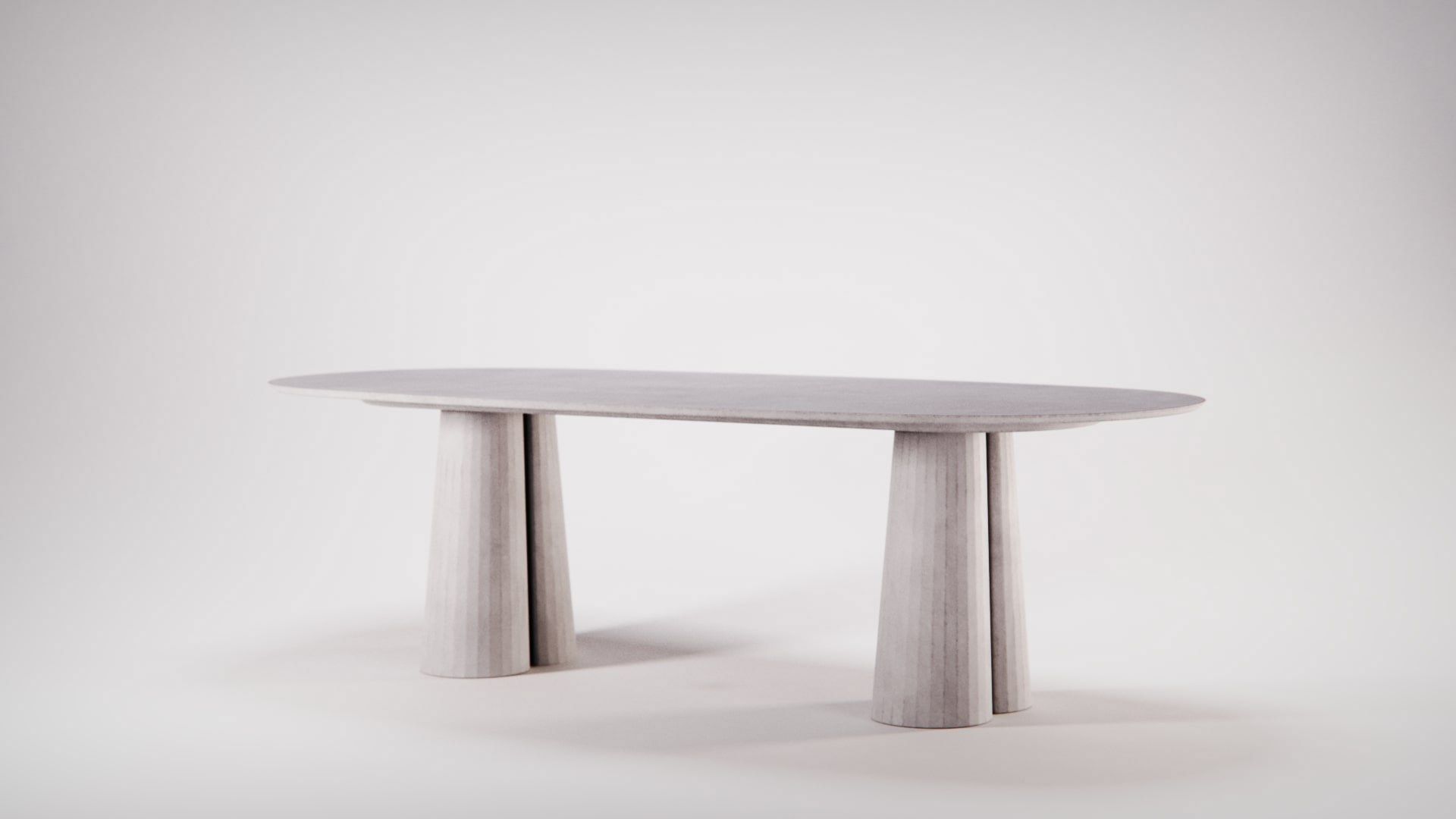 DOMESTIC CONCRETE LANDSCAPE Oval cement table By Forma&Cemento | design ...