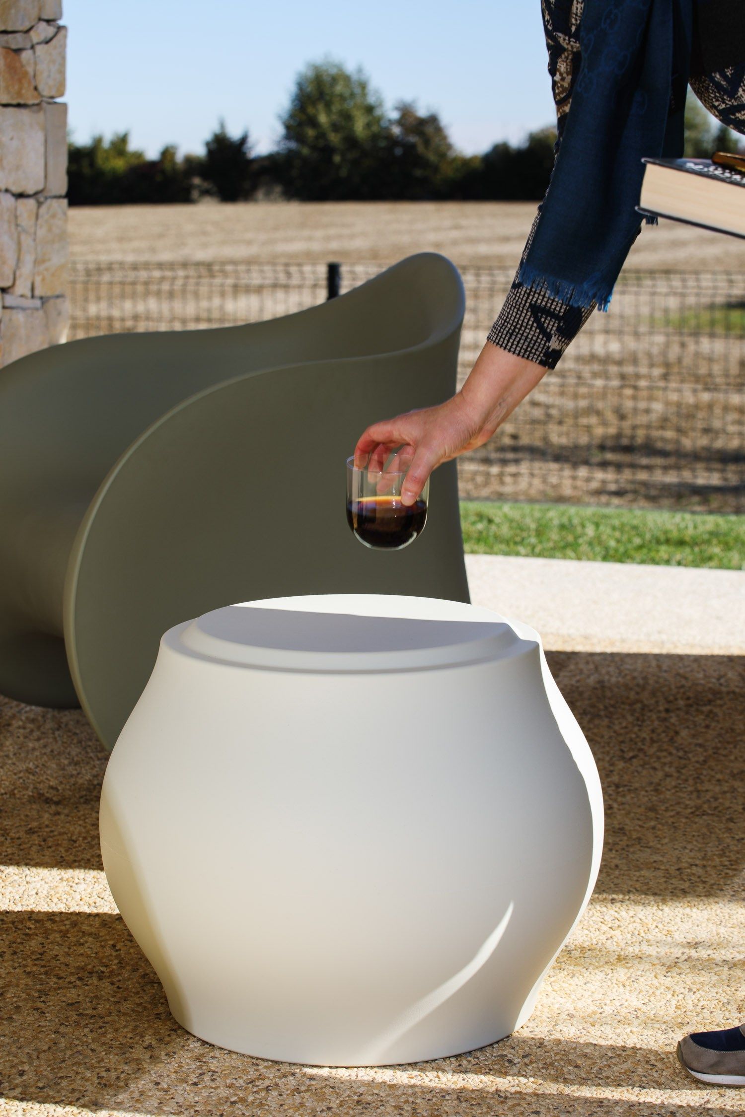 Polyethylene stool FUZZY STOOL By Plust design Eddy Antonello