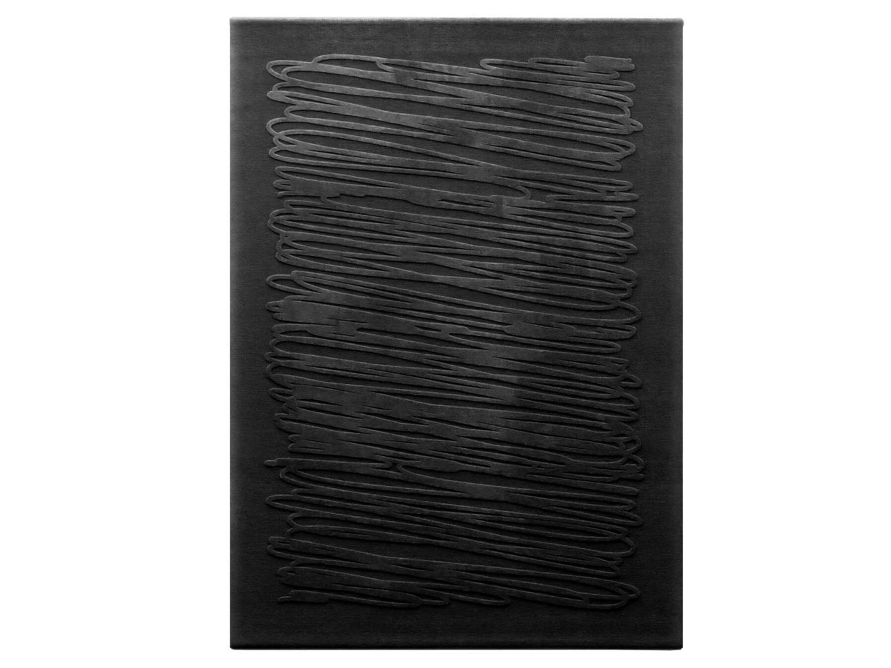 SCRIBBLE CHARCOAL Rug By Feyyn