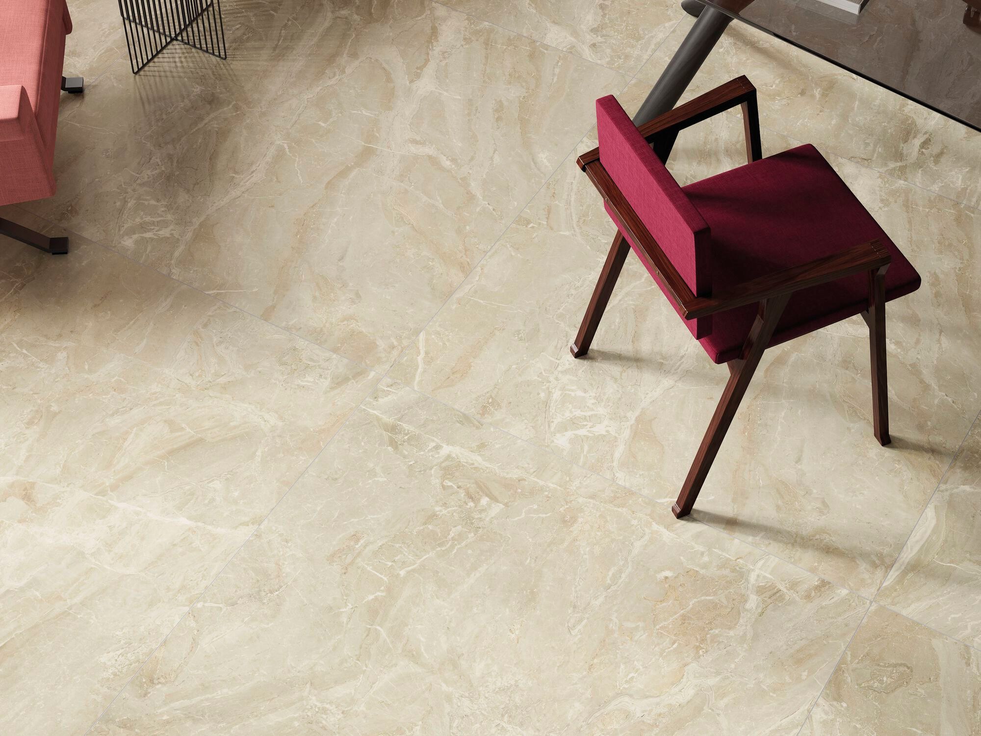 MARBLE LAB - BRECCIA SARDA Porcelain stoneware wall/floor tiles with ...
