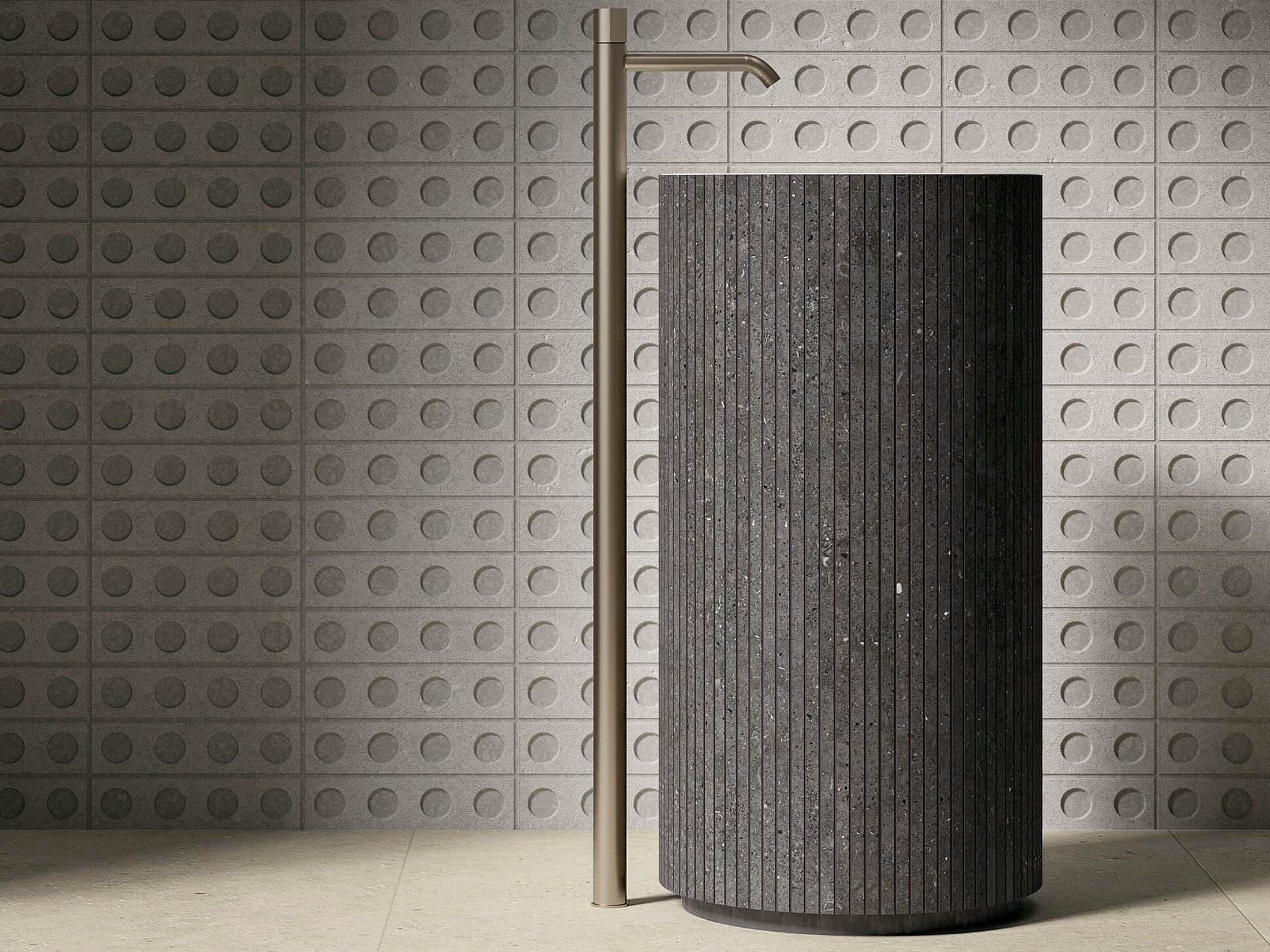 SOLIDA BLACK Porcelain stoneware wall/floor tiles with stone effect By ...