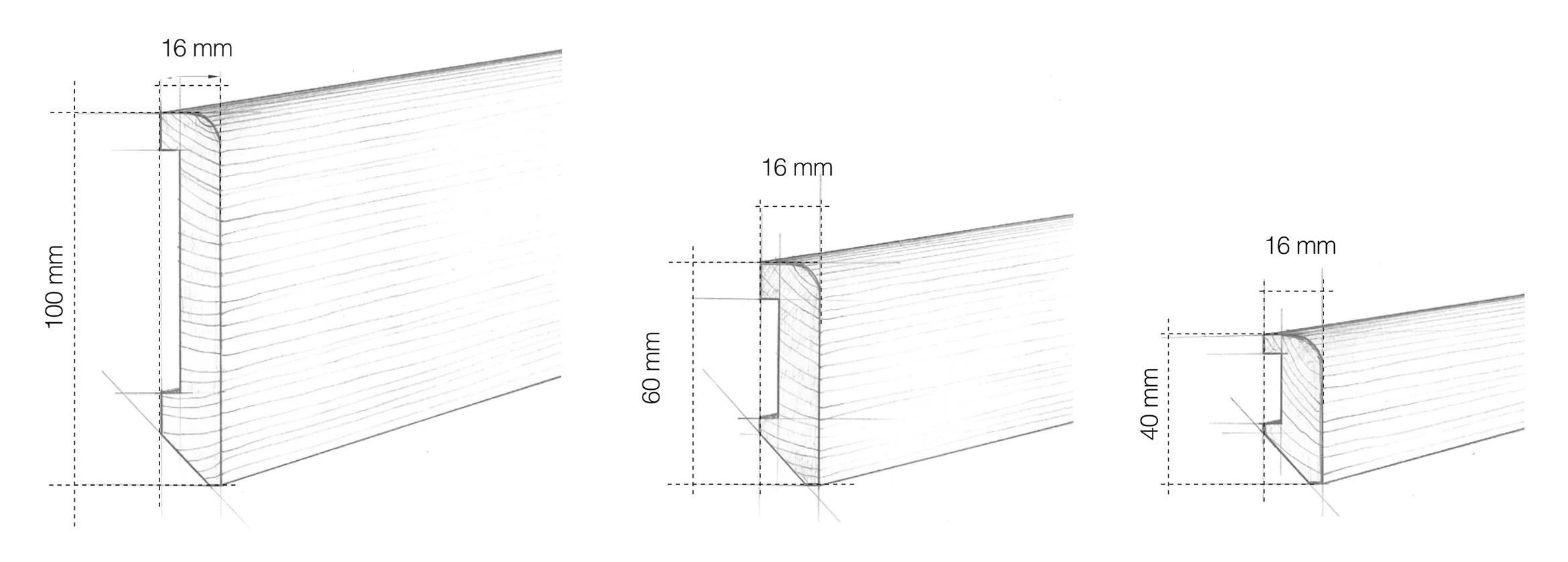 BULLNOSE SKIRTING Skirting board By Fiemme Tremila
