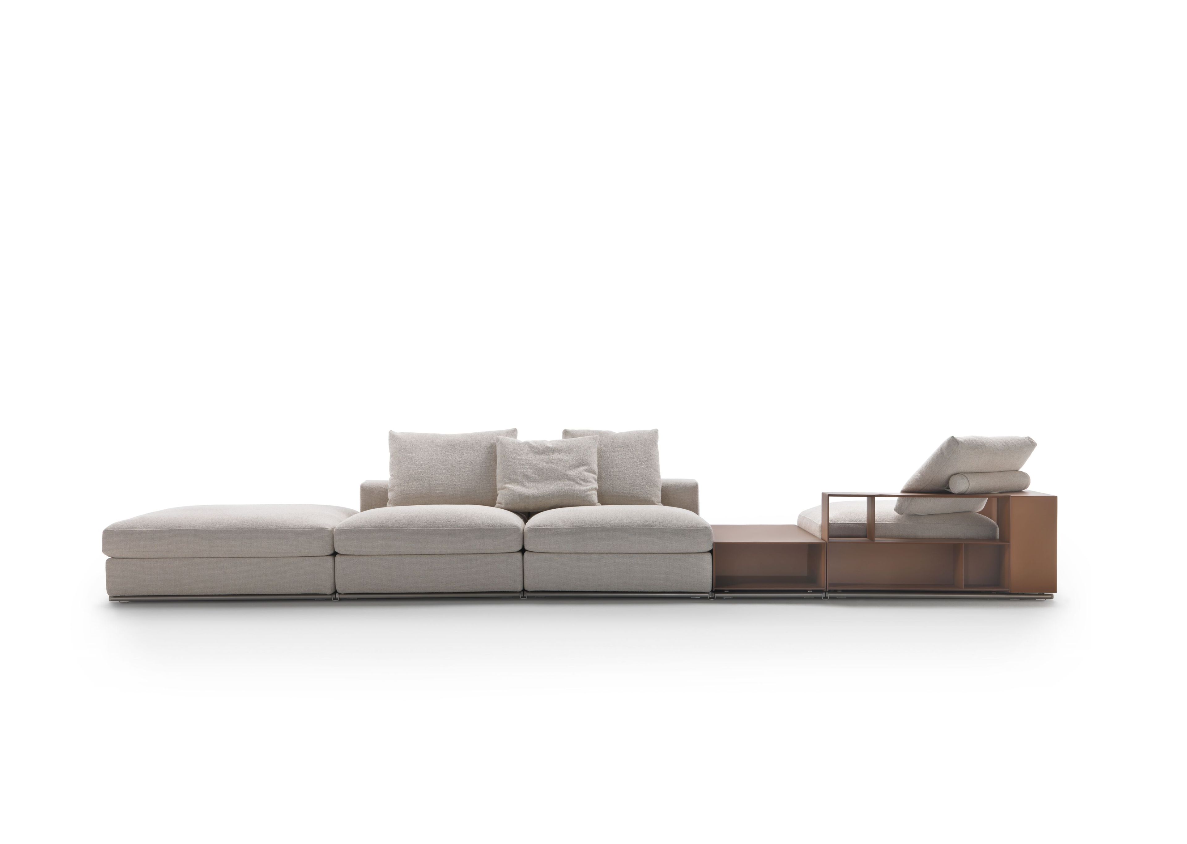 GROUNDPIECE 3 seater sectional fabric sofa By Flexform | design Antonio Citterio