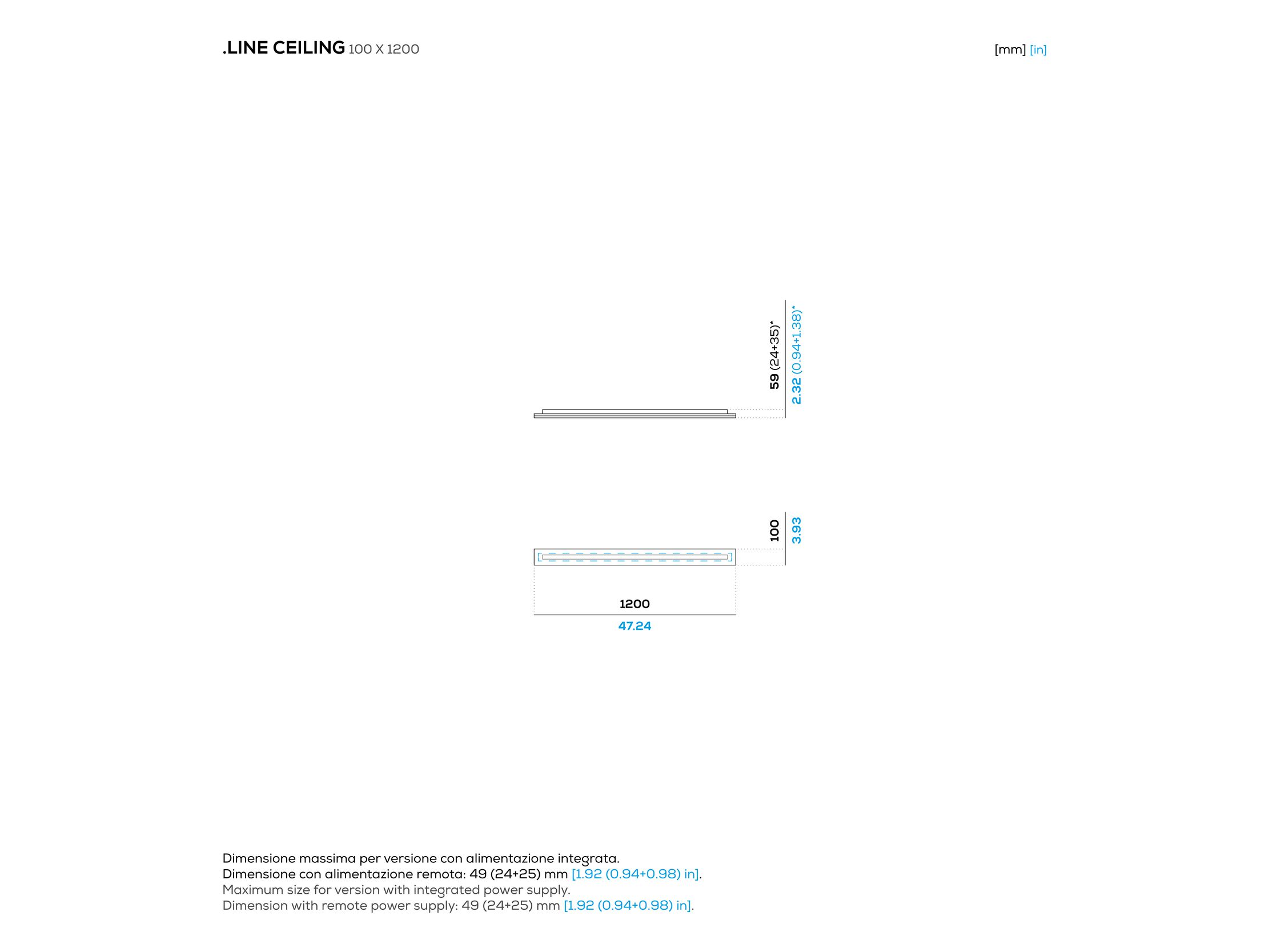 LINE Ceiling lamp By Folio