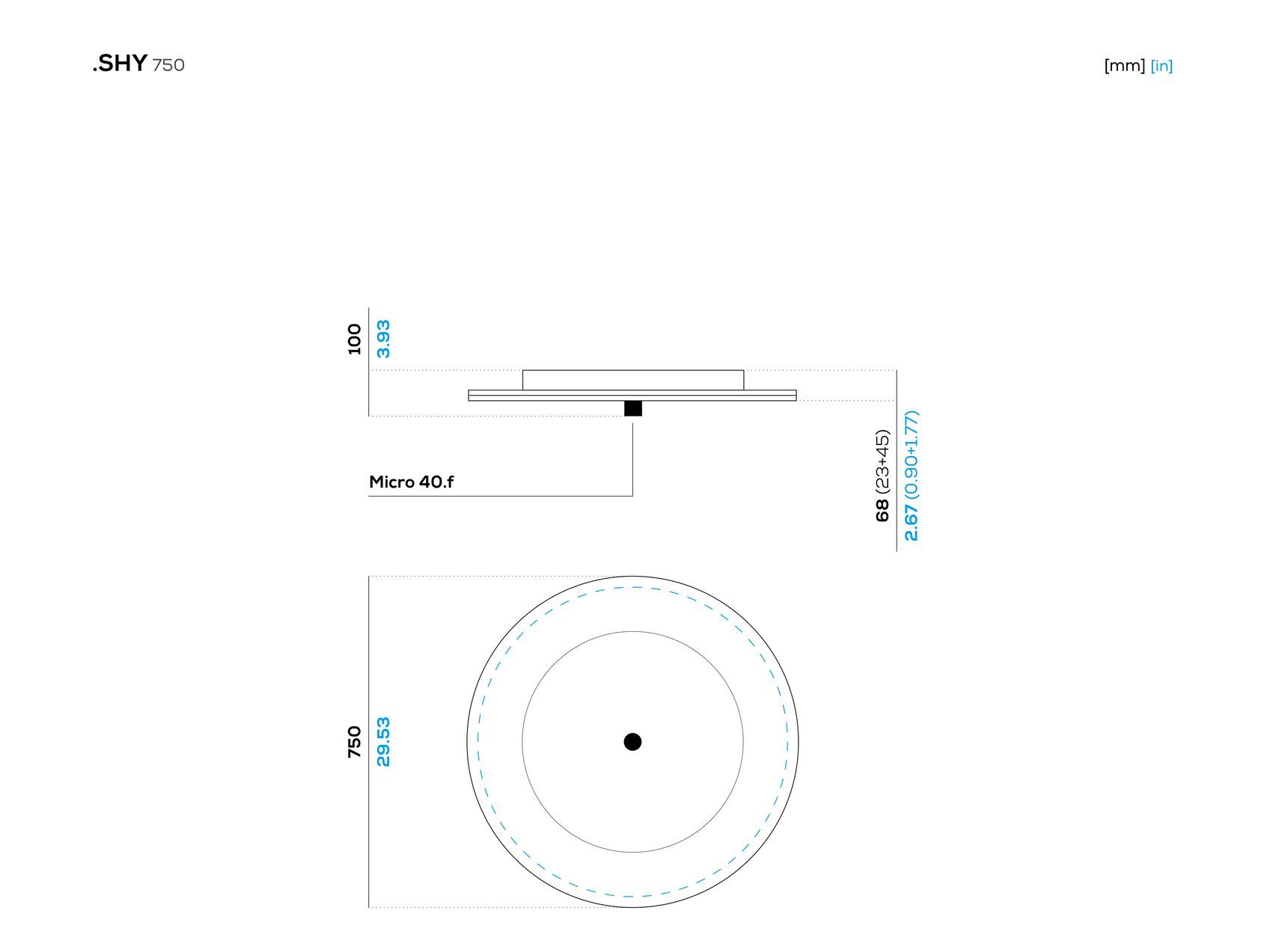 ZERO Ceiling lamp By Folio