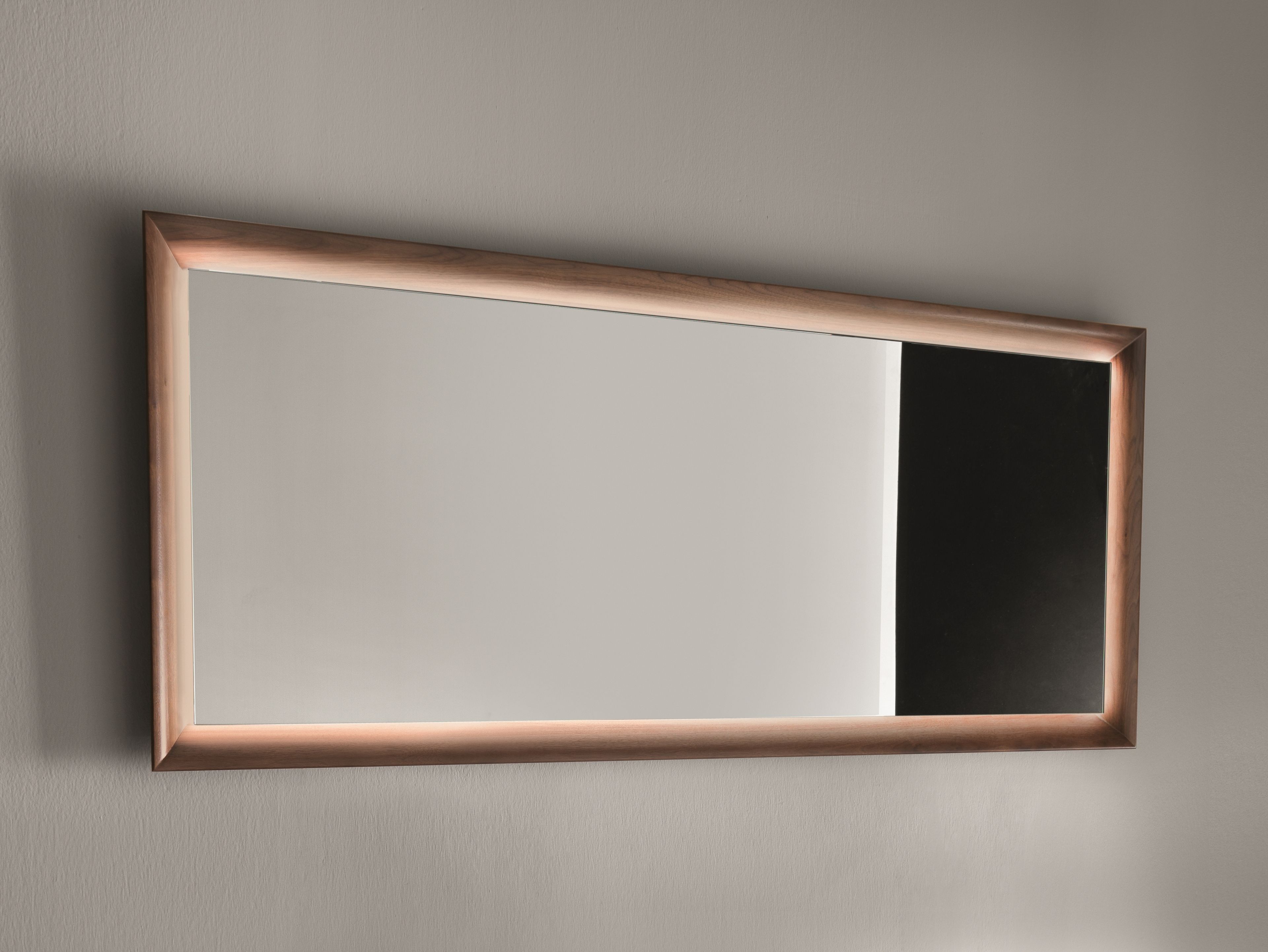 Framed mirror Rectangular framed mirror with integrated lighting By ...